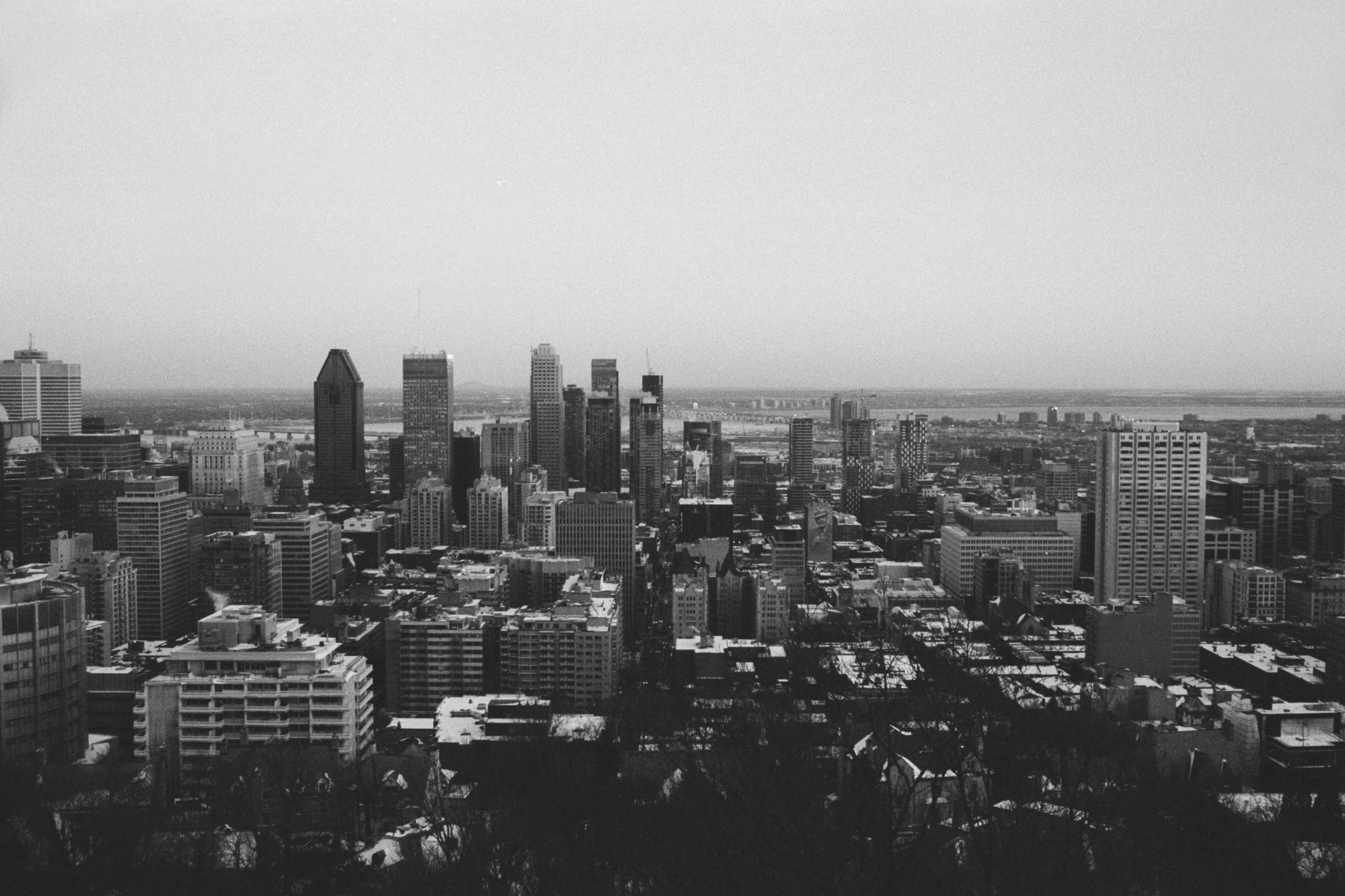 Grayscale photo of cityscape during daytime photo – Free City Image on ...