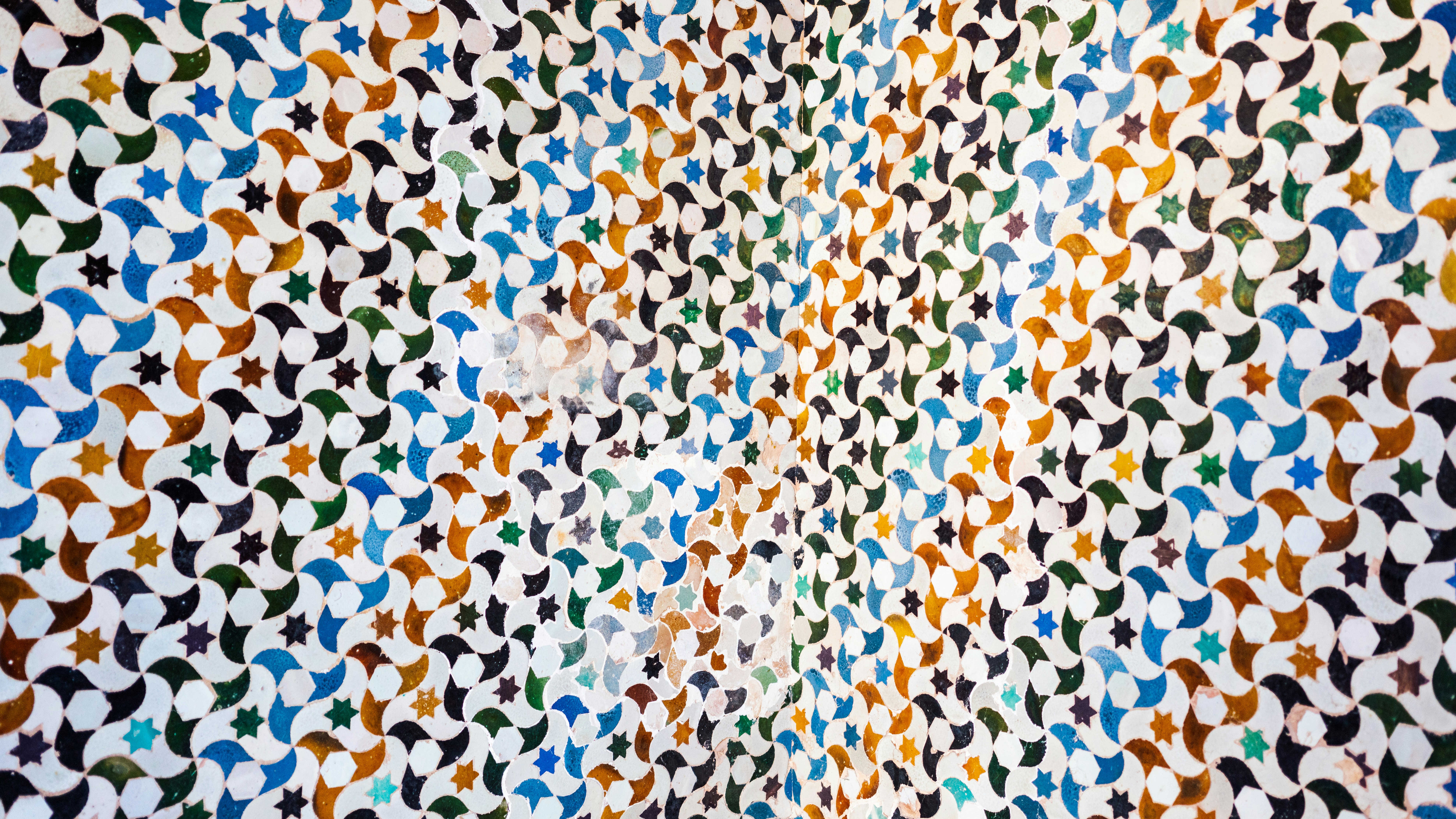 Colorful geometric tile pattern showcasing intricate Moorish artistry.