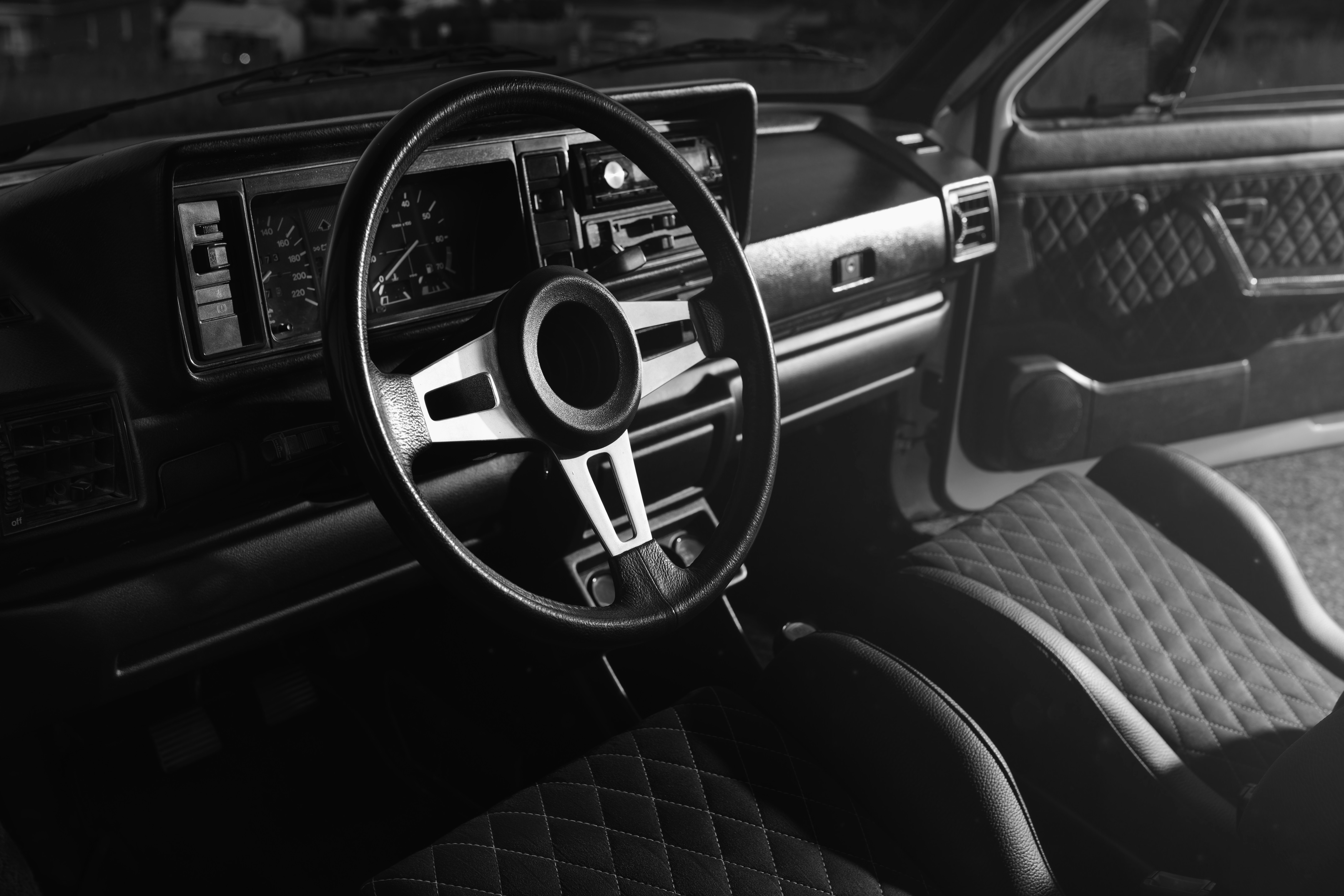 Grayscale photo of car dashboard photo – Free Canada Image on Unsplash