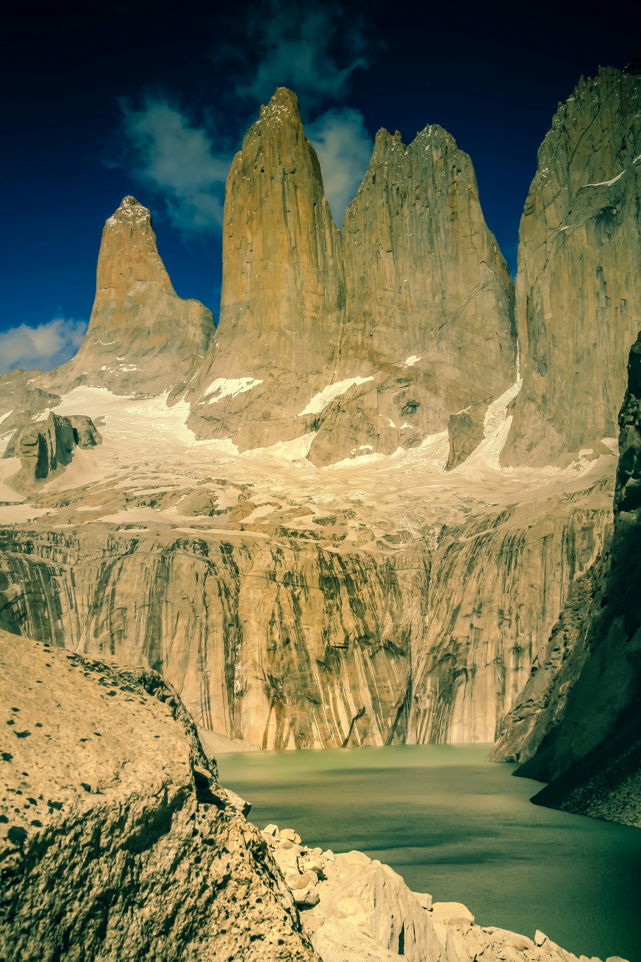 Twin Peaks over Glacier Lake: A Warming Dawn in the Valleys