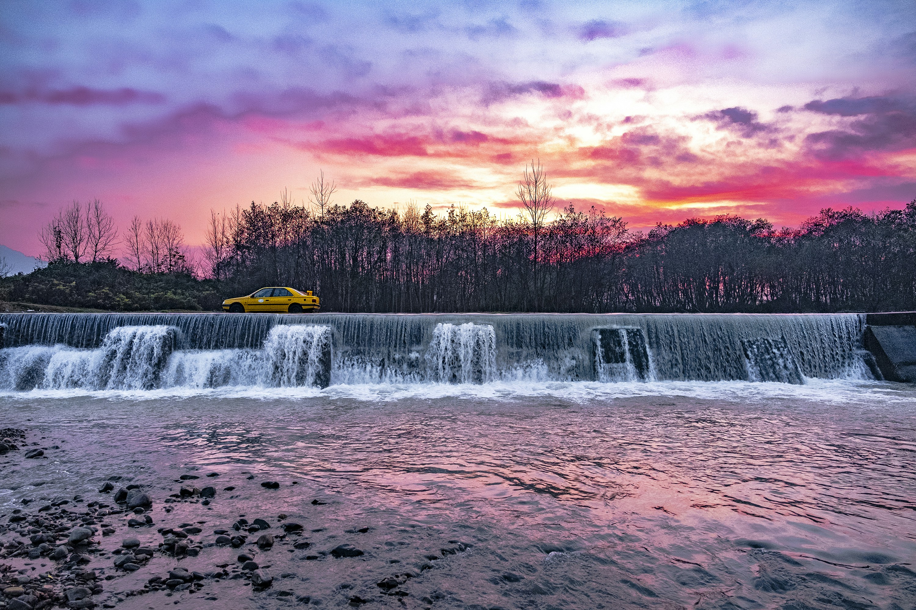 Twilight Cascade with Golden Ride