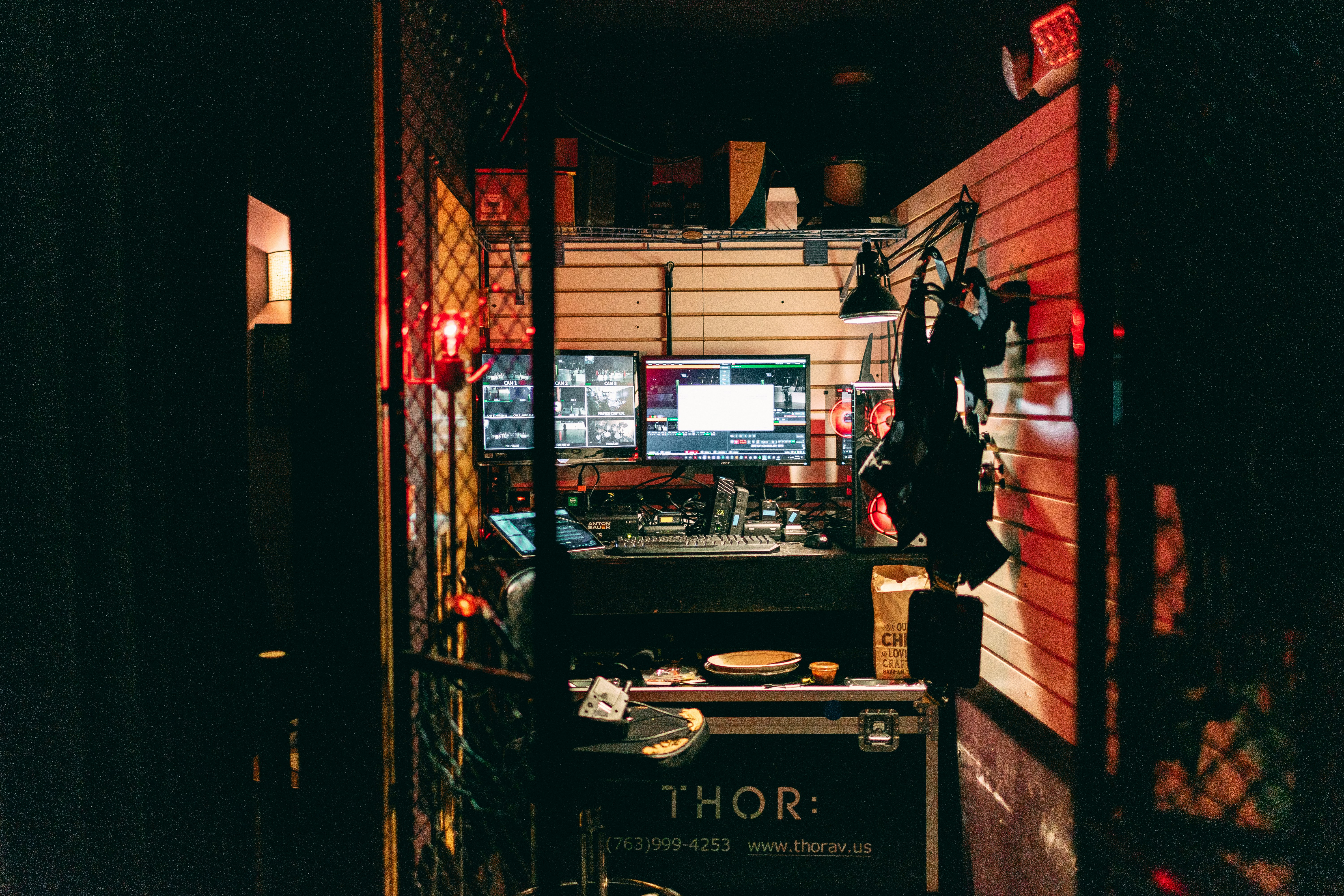 A room filled with lots of computer equipment photo – Free Wallpaper ...