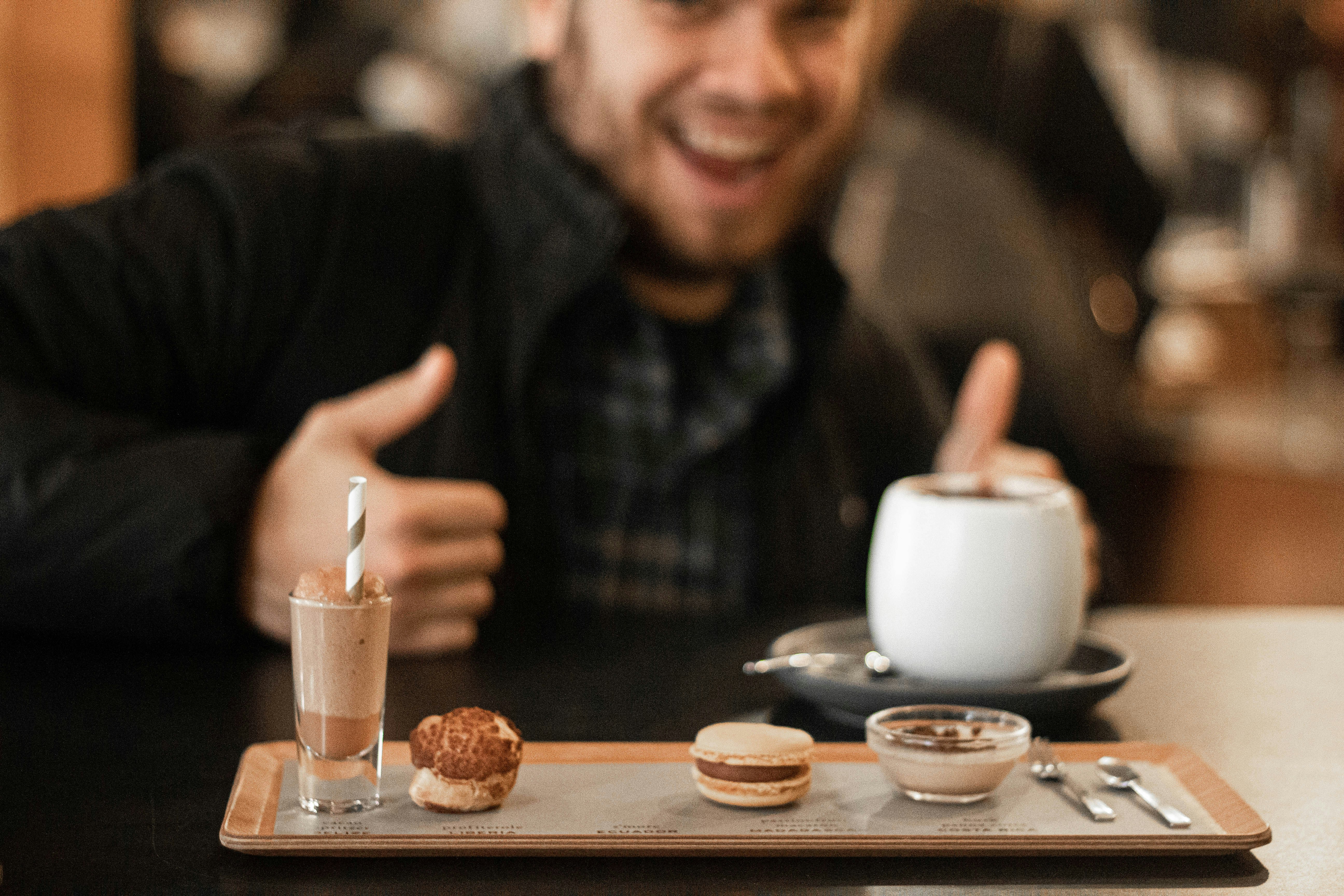 Cheerful Moment Over Sweet Treats