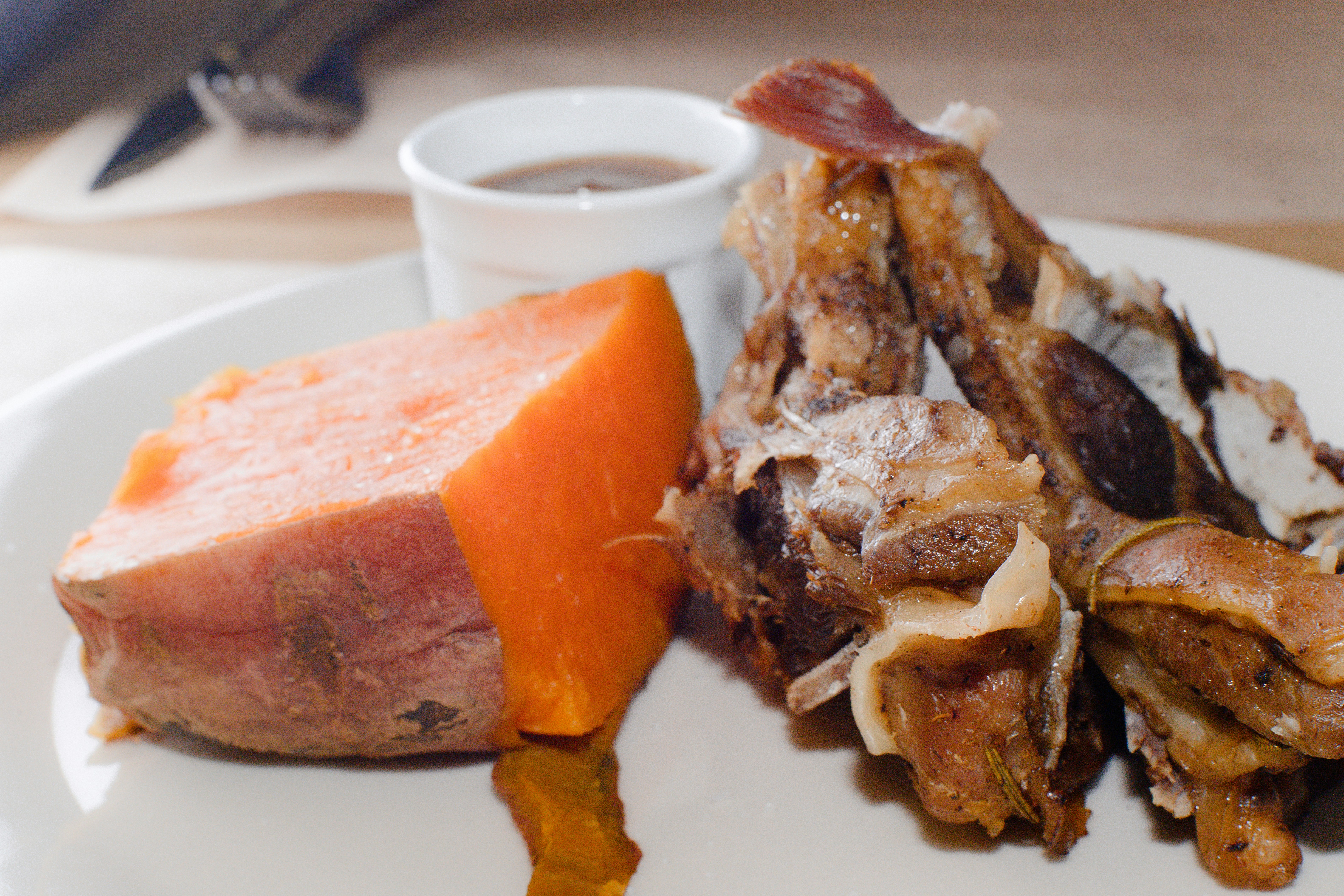 Gourmet Harmony: Sweet Potato and Succulent Ribs