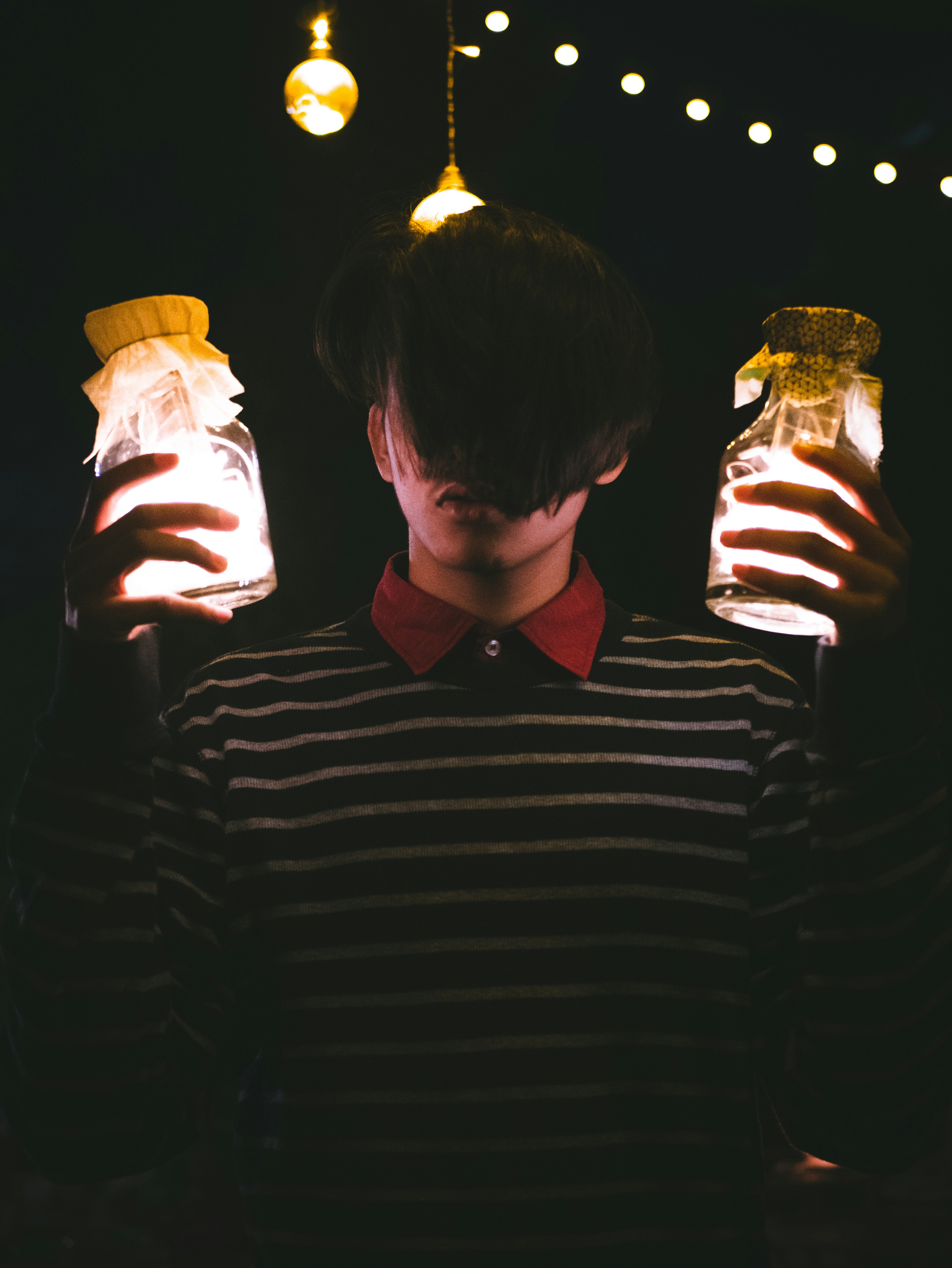 Midnight Lanterns: A Silent Portrait of Warm Light