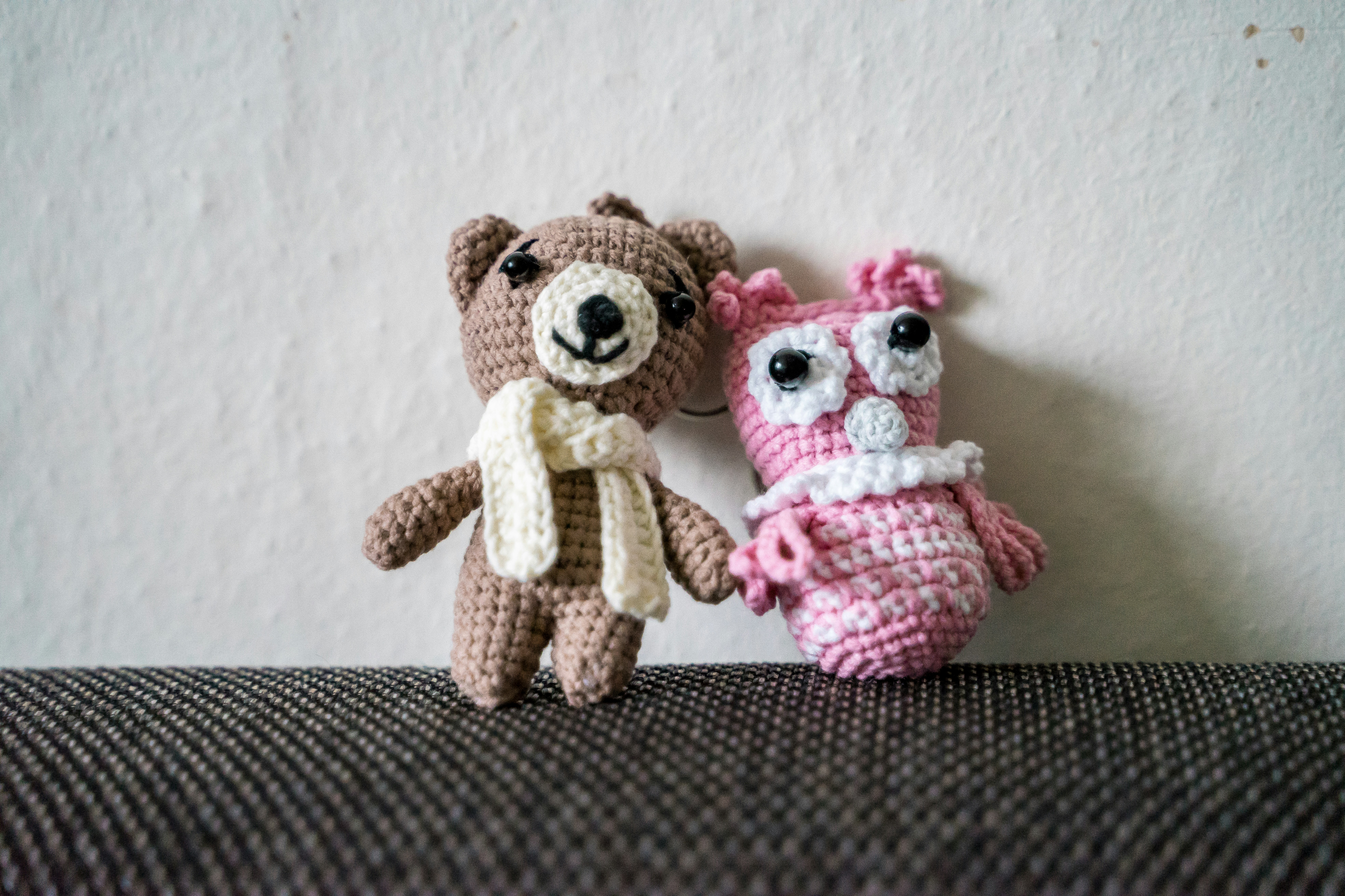Hugging Cushions: A Cozy duet of Crochet Bears Standing Side by Side