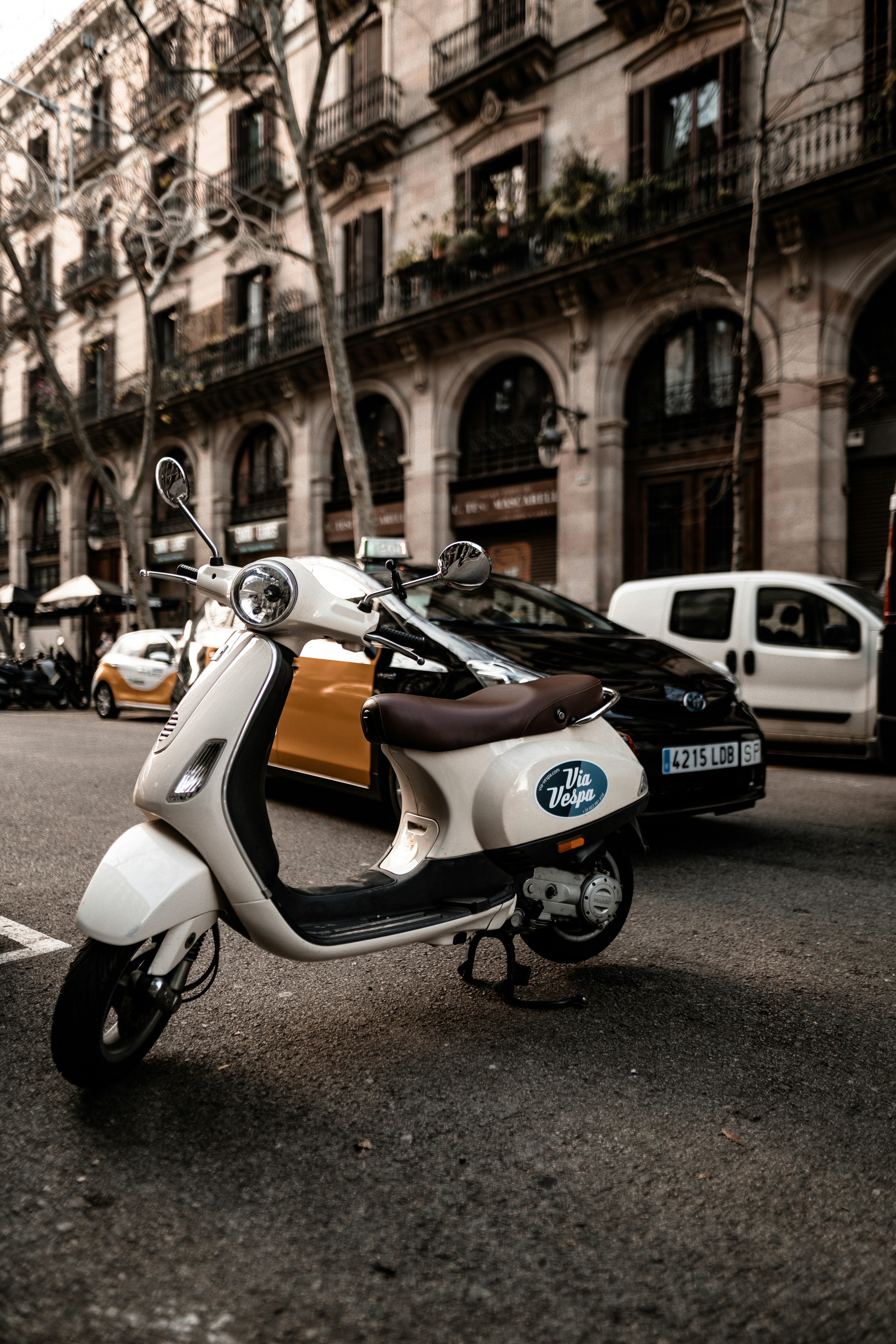 Selective focus photography of parked white motor scooters photo – Free ...