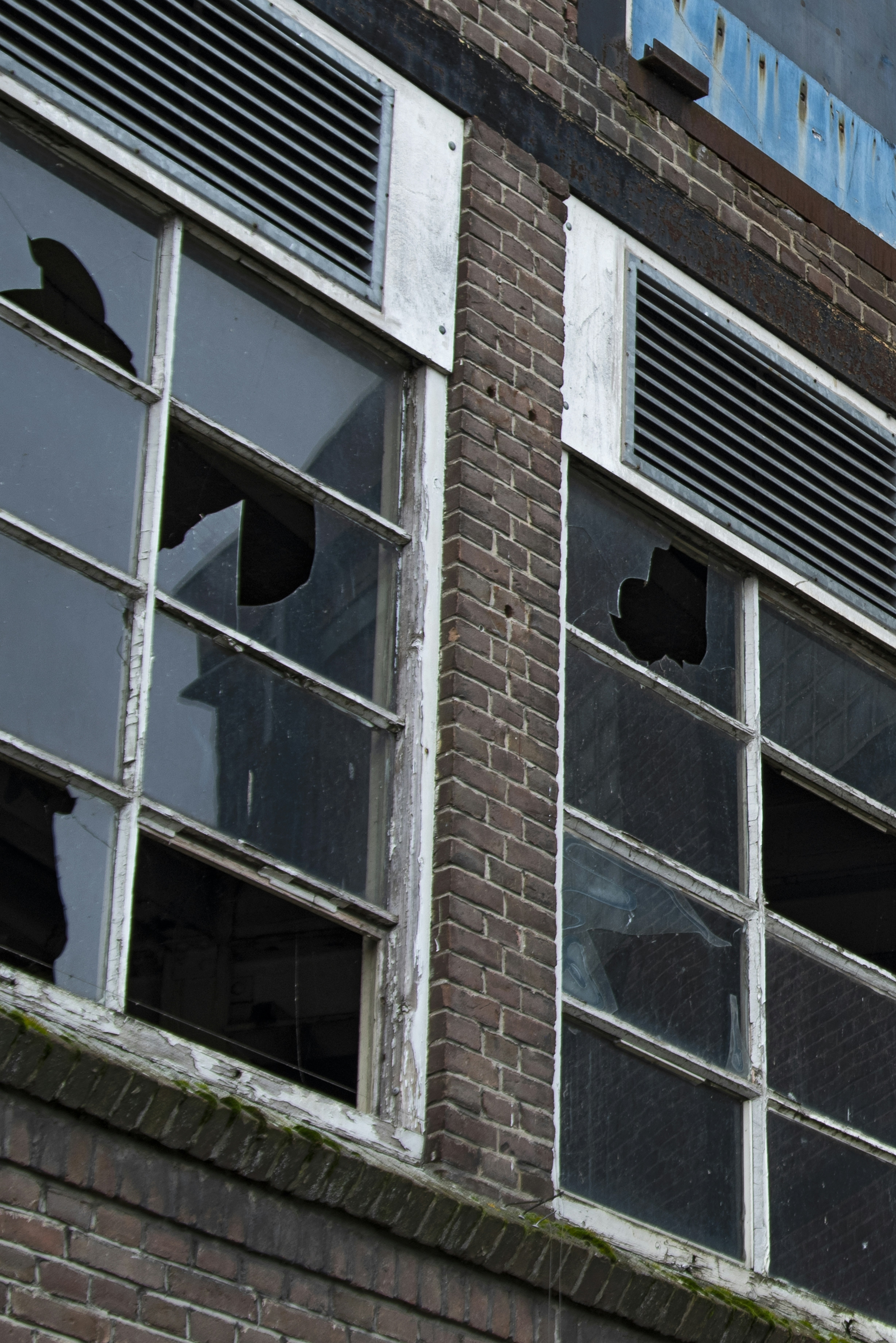 Cracked Glass, Wounded Brick: A Windowed Portrait of Urban Decay