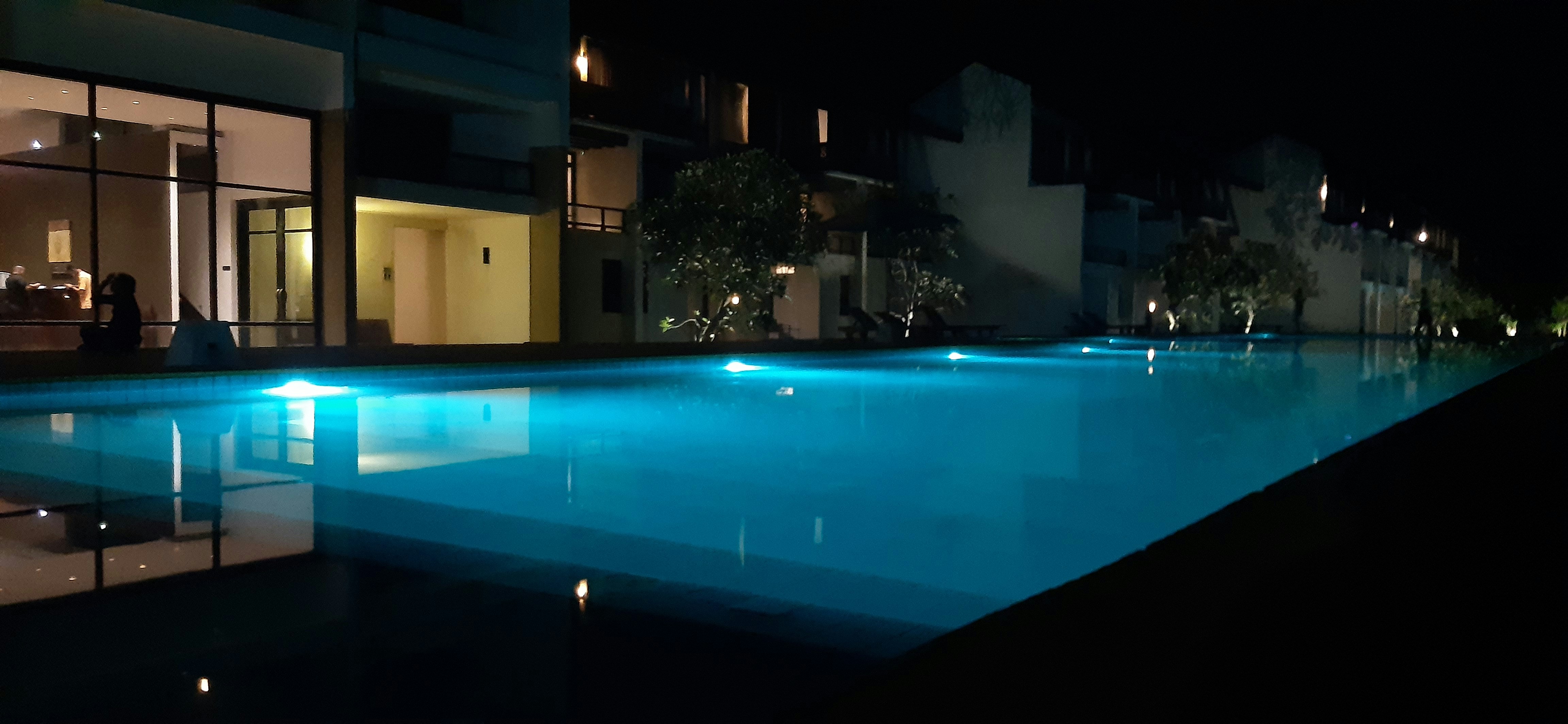 Pool at night photo – Free Blue Image on Unsplash