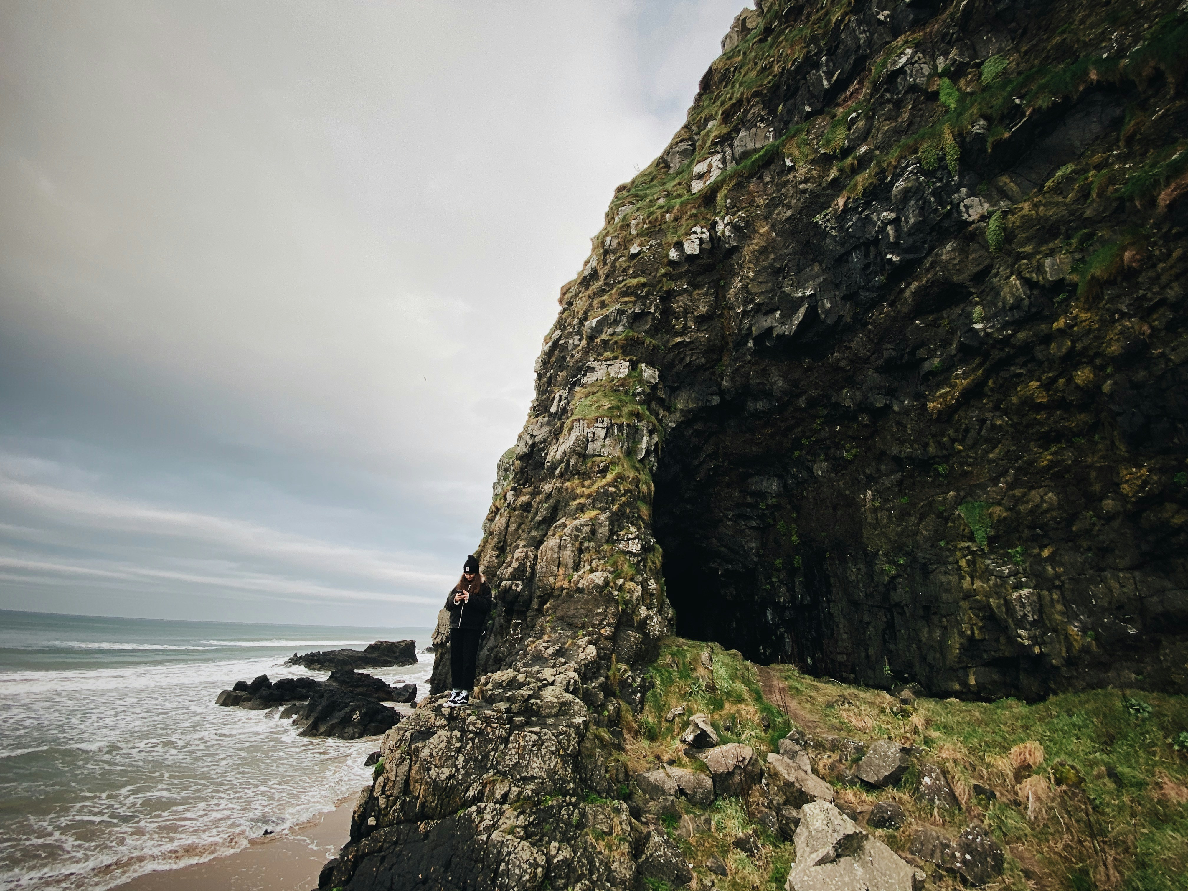 Cove of Stone and Sea: A Cliffside Portrait