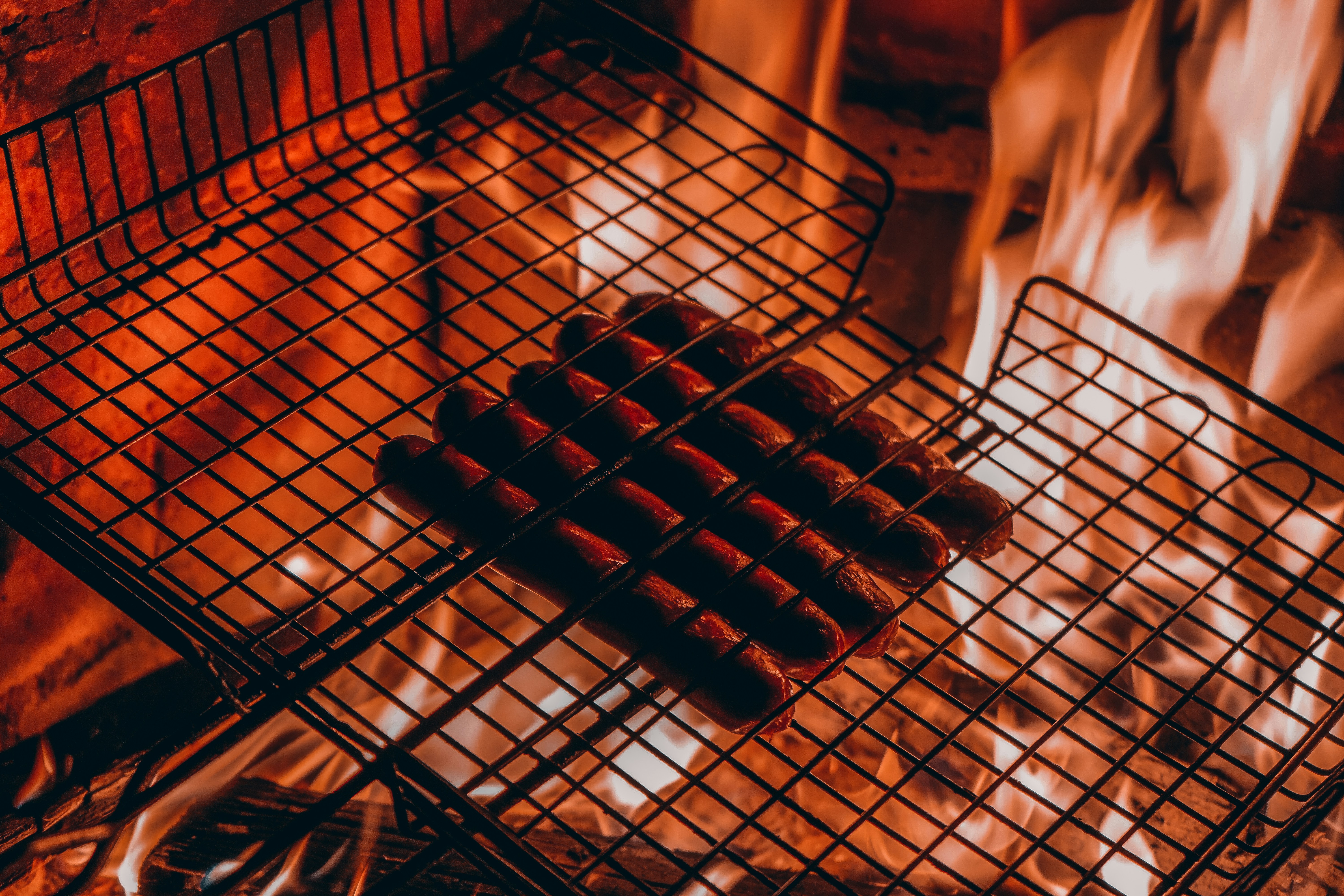 Ember Grid: Skewers Sizzle Across a Wrought-Iron Grill