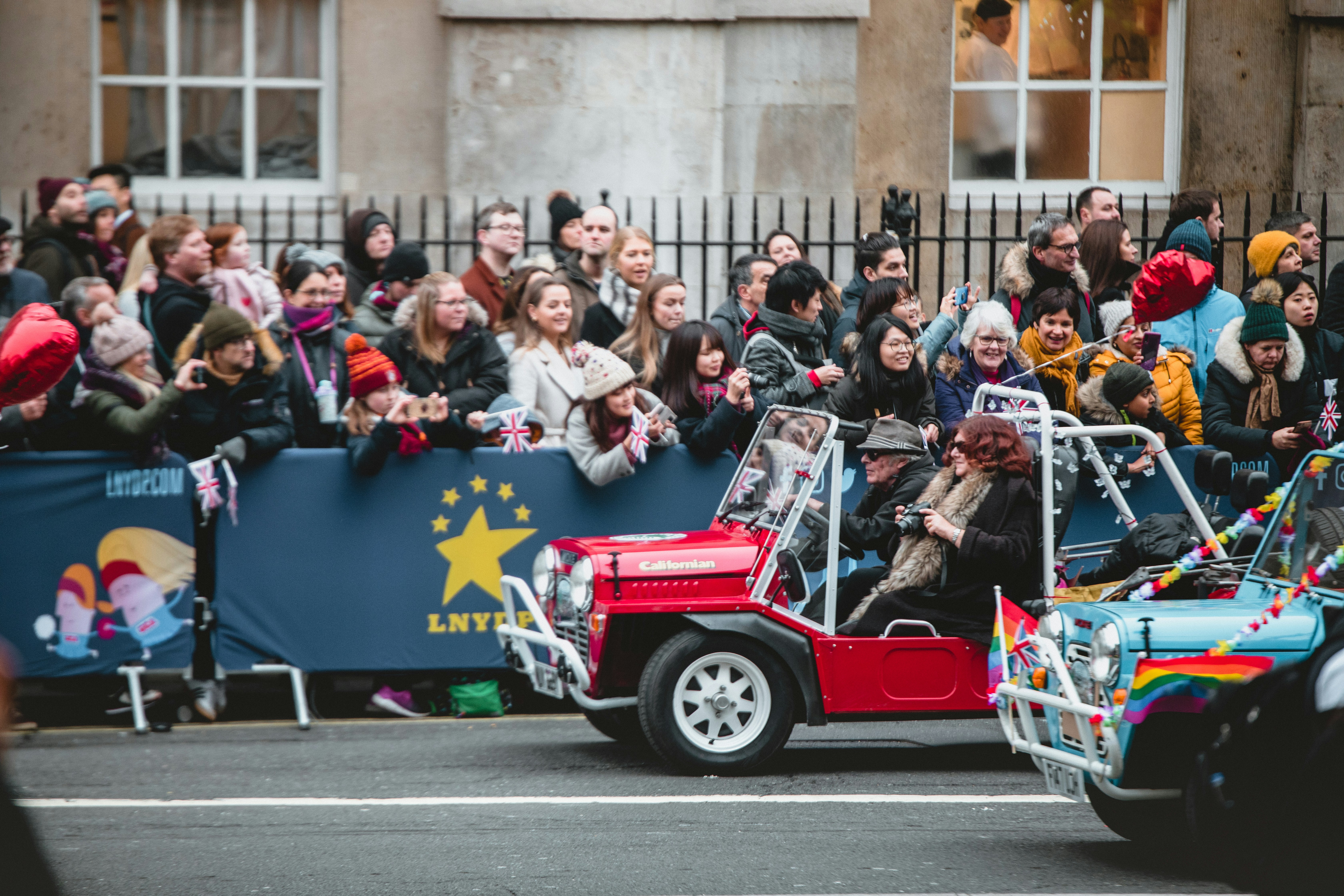 Man in black jacket riding red Willy's Jeep photo – Free Human Image on ...