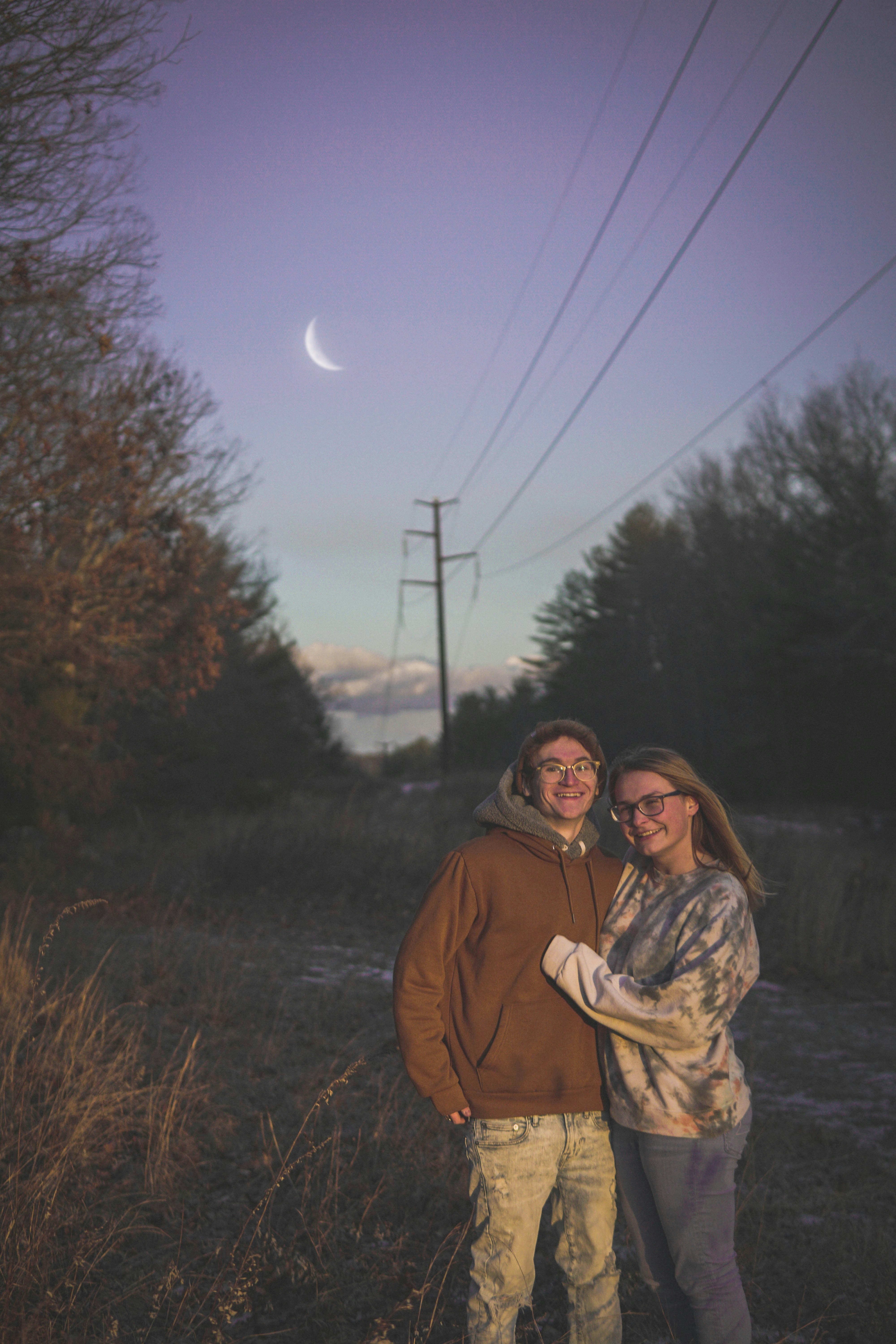 Moonlit Smiles Under Twilight Skies