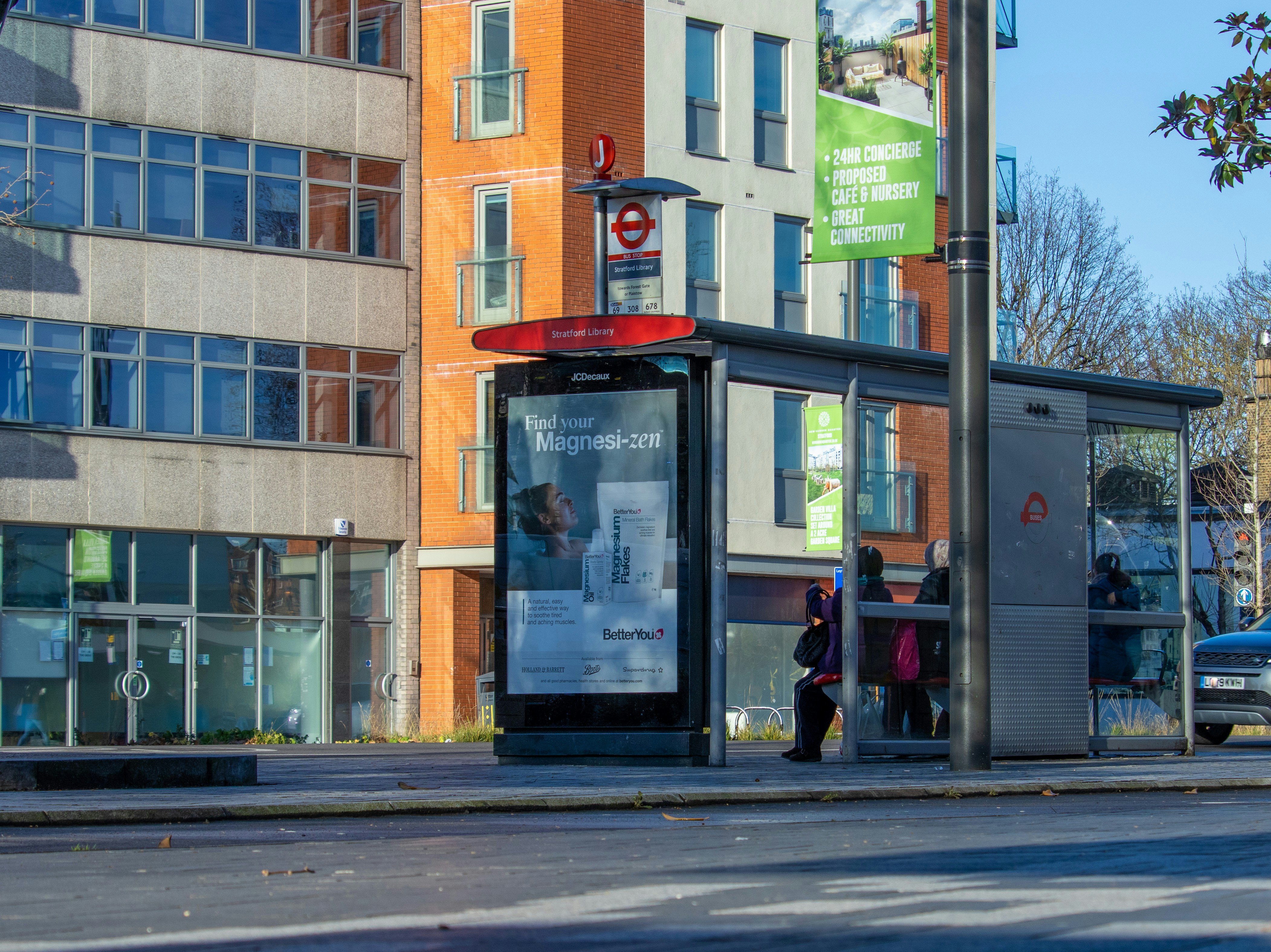 Waiting at the bus stop