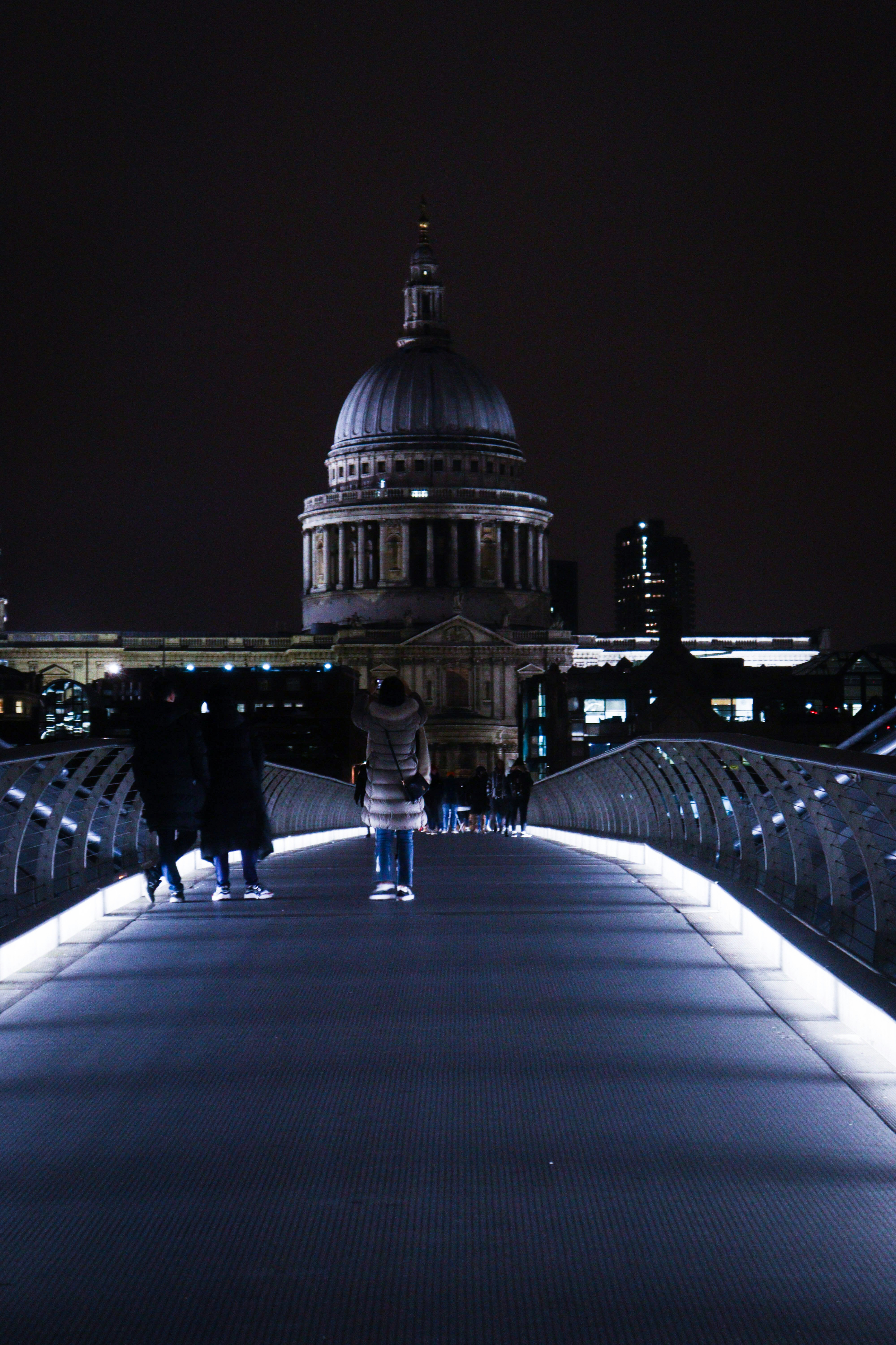 Night Walk to a Dome: St. Paul’s Cathedral Framed by the Millennium Bridge