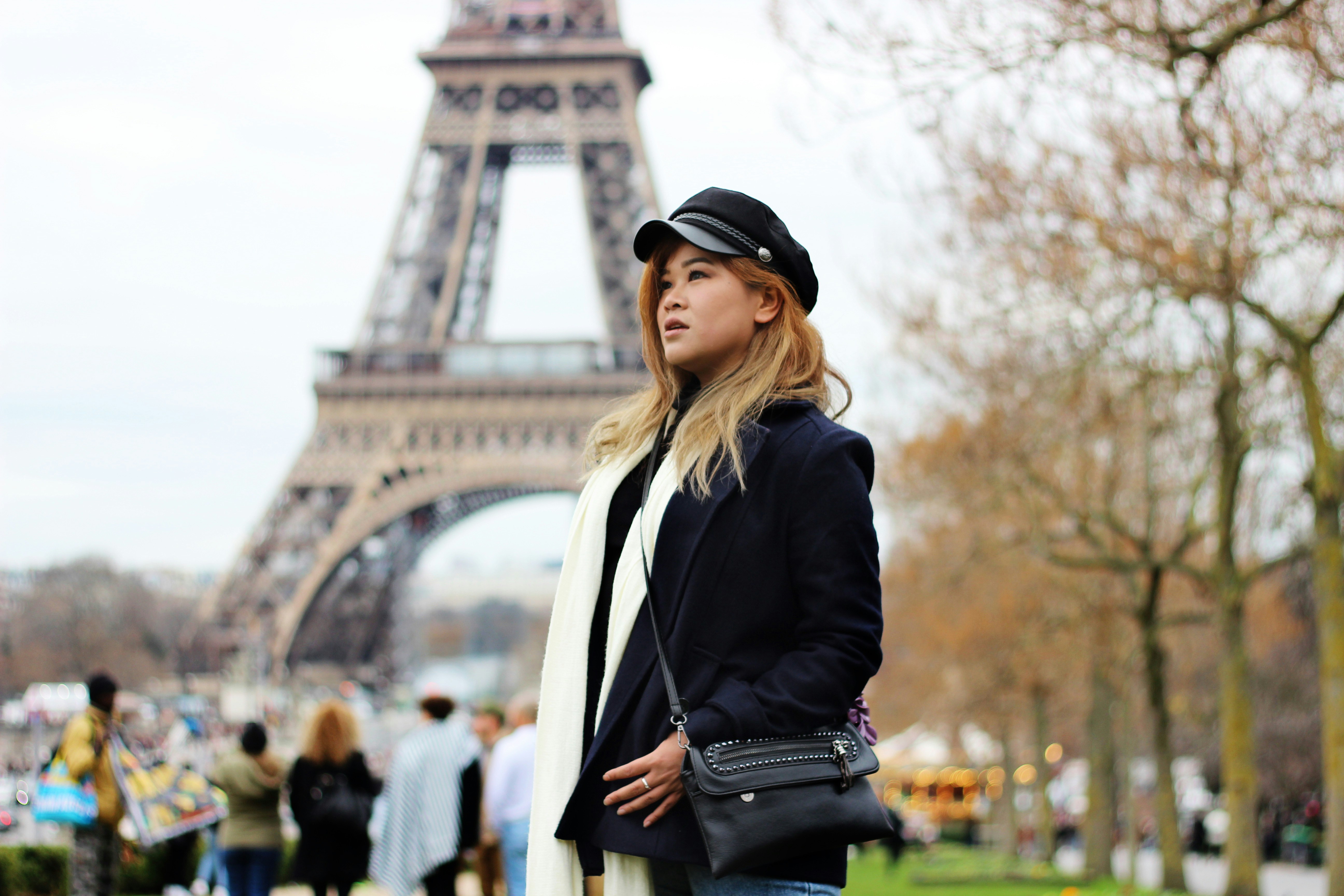 Cityscape Muse: A Stylish Moment by the Trocadéro
