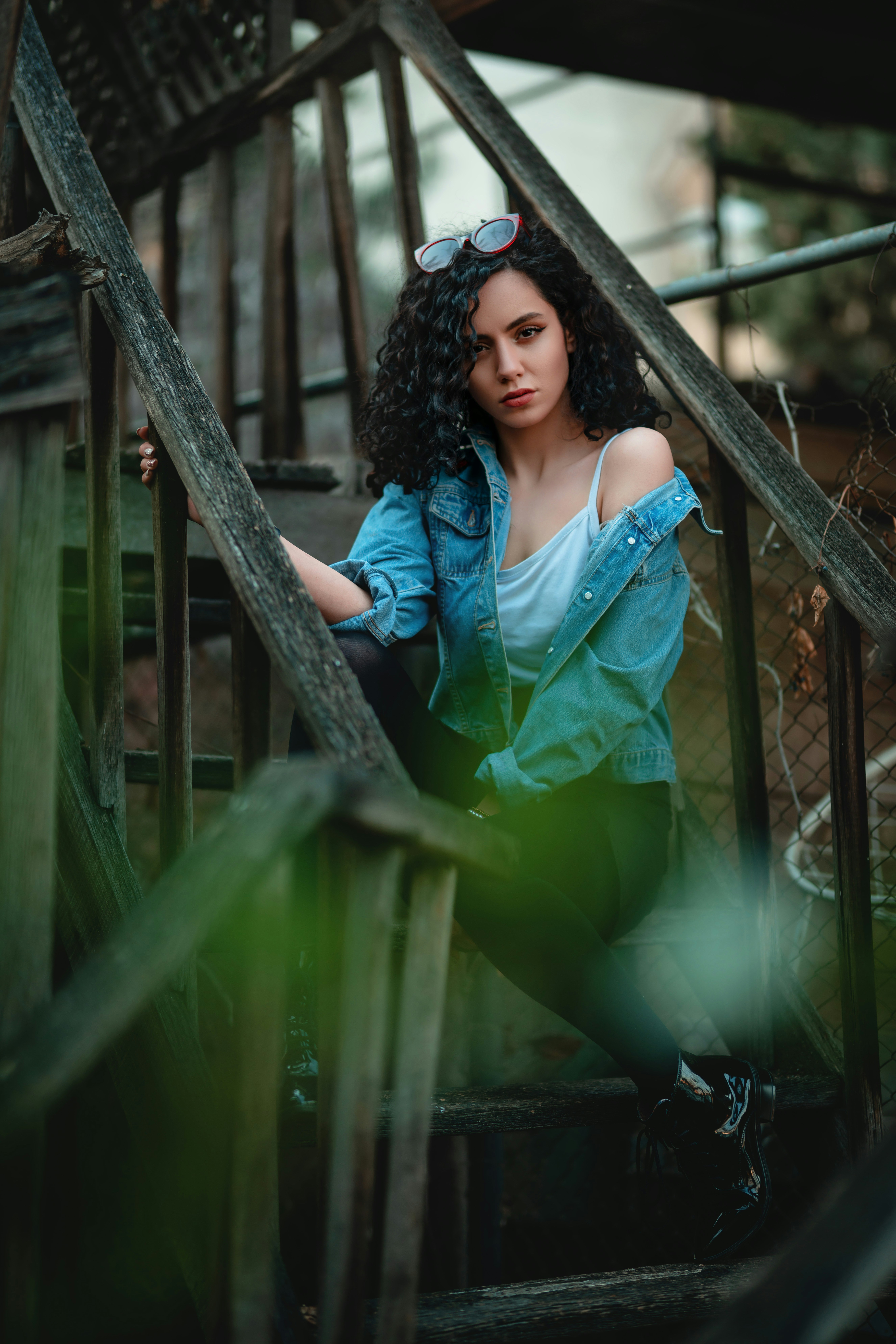 Woman wearing blue jacket photo – Free Grey Image on Unsplash