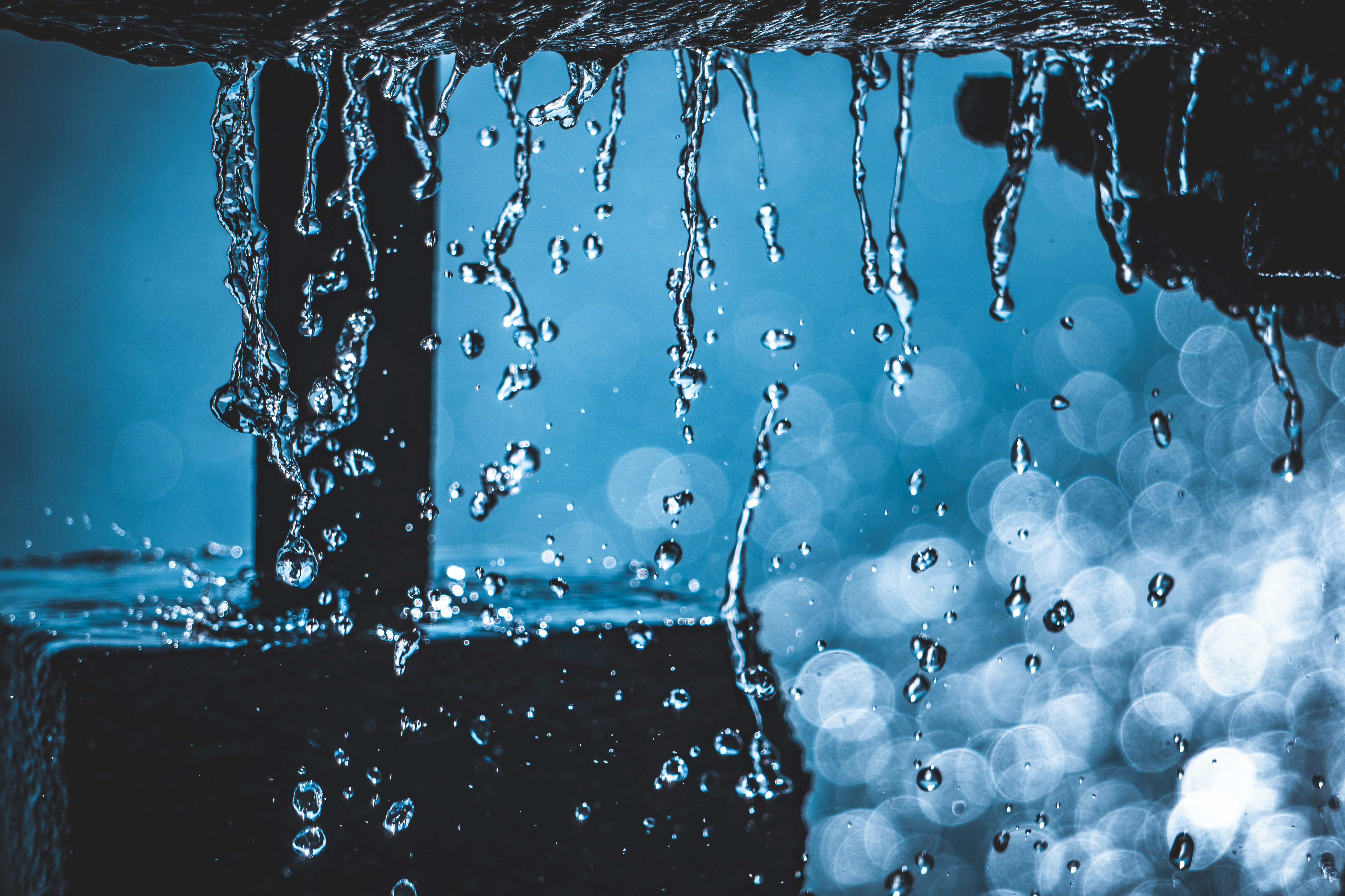 Selective focus photography of pouring water from roof photo – Free ...