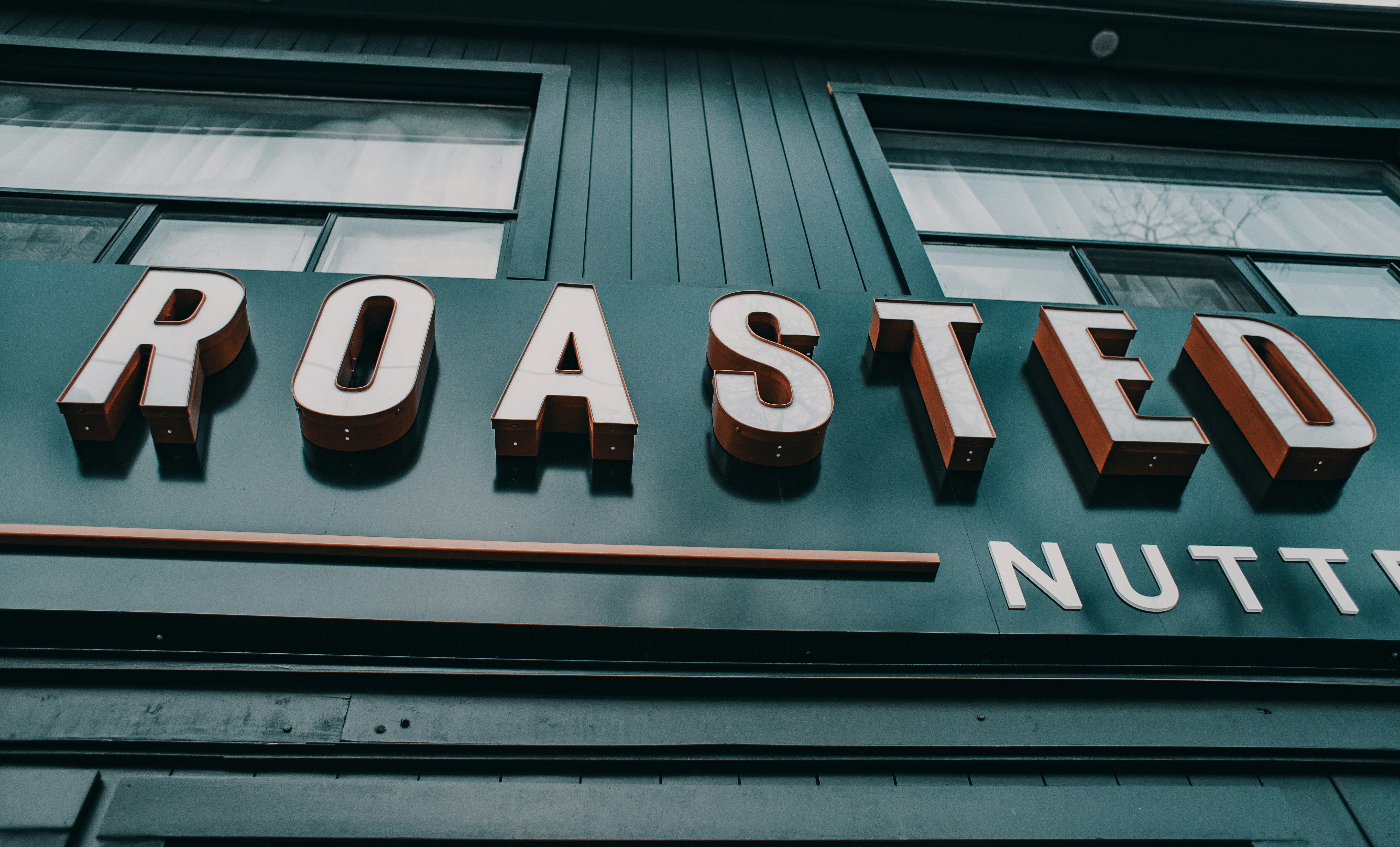 Roasted Signage: A Glinting Nook of Nutty Delights