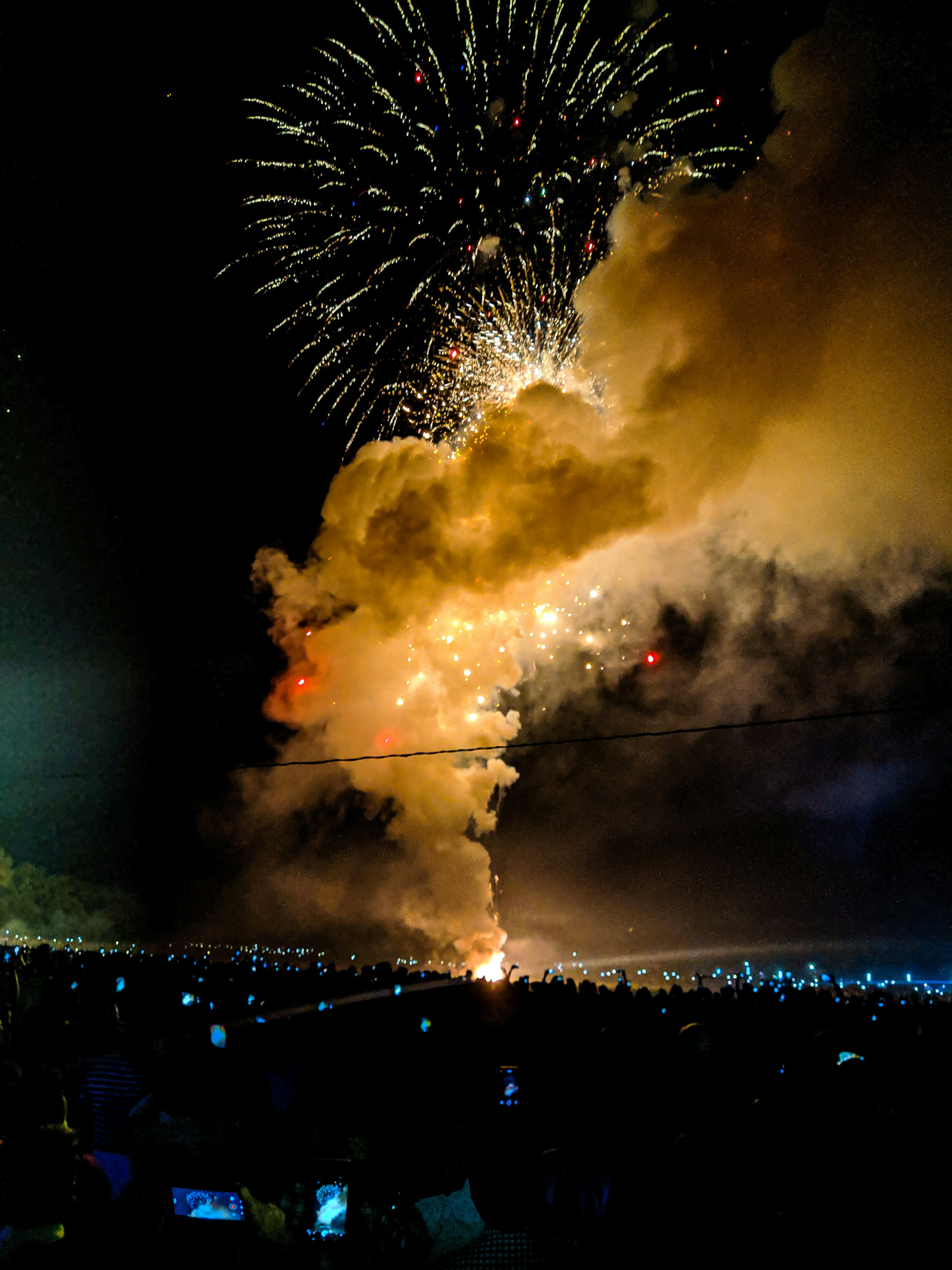 Fireworks display over the city during night time photo – Free Night ...