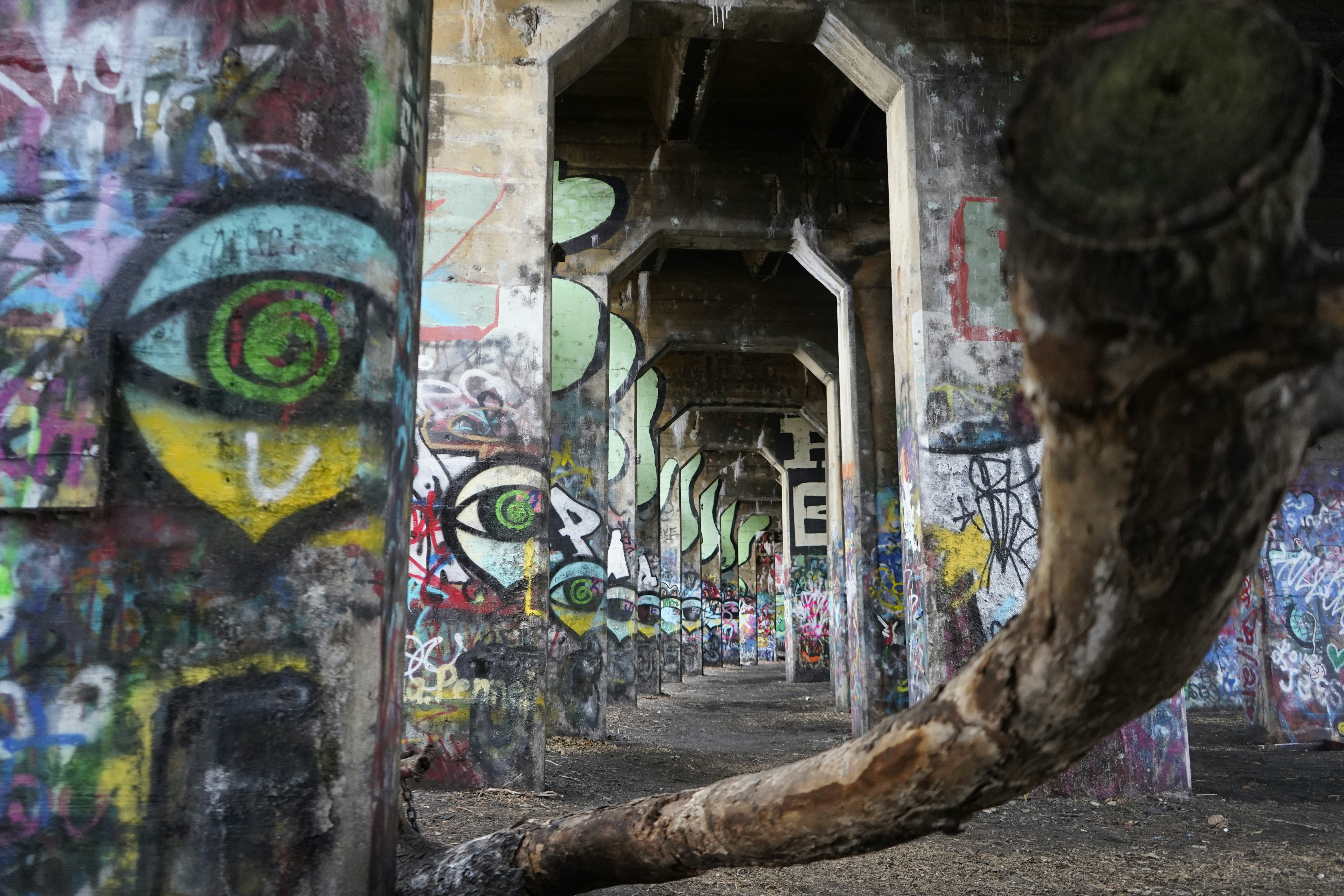 Through the Graffited Arches: An Endless Tunnel of Color