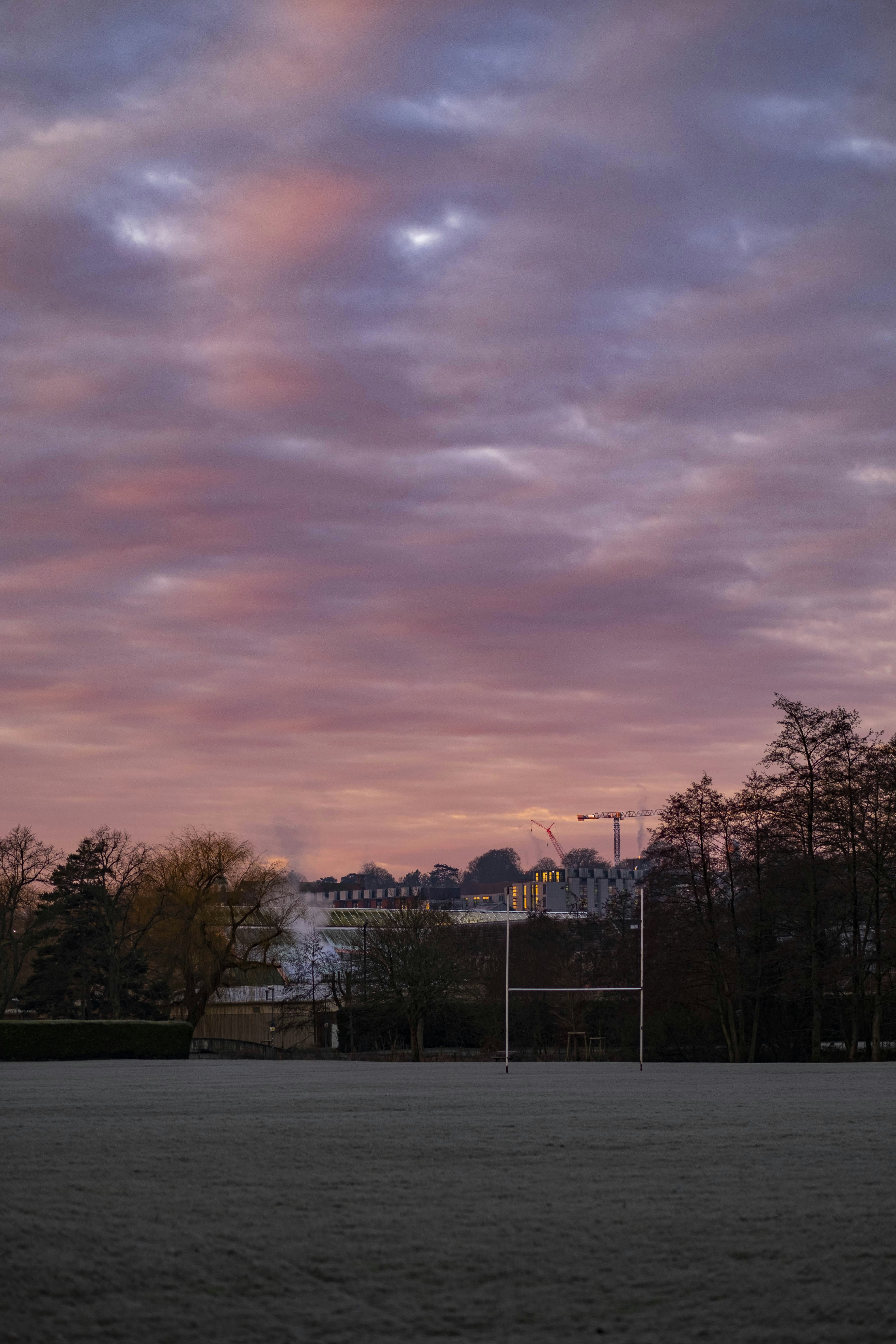 Soft Pink Horizon Over a Quiet Field