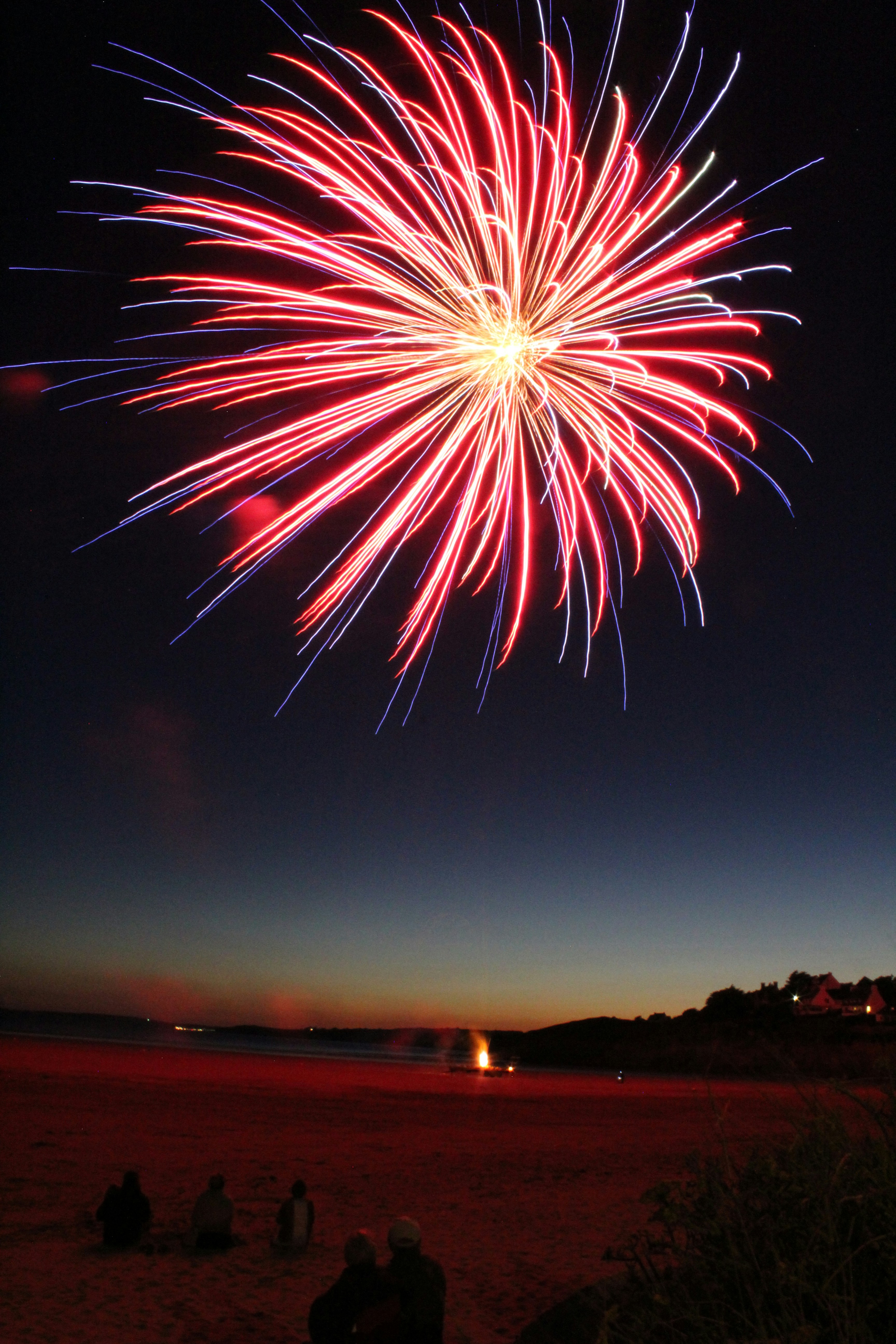 Red fireworks display during night time photo – Free France Image on ...