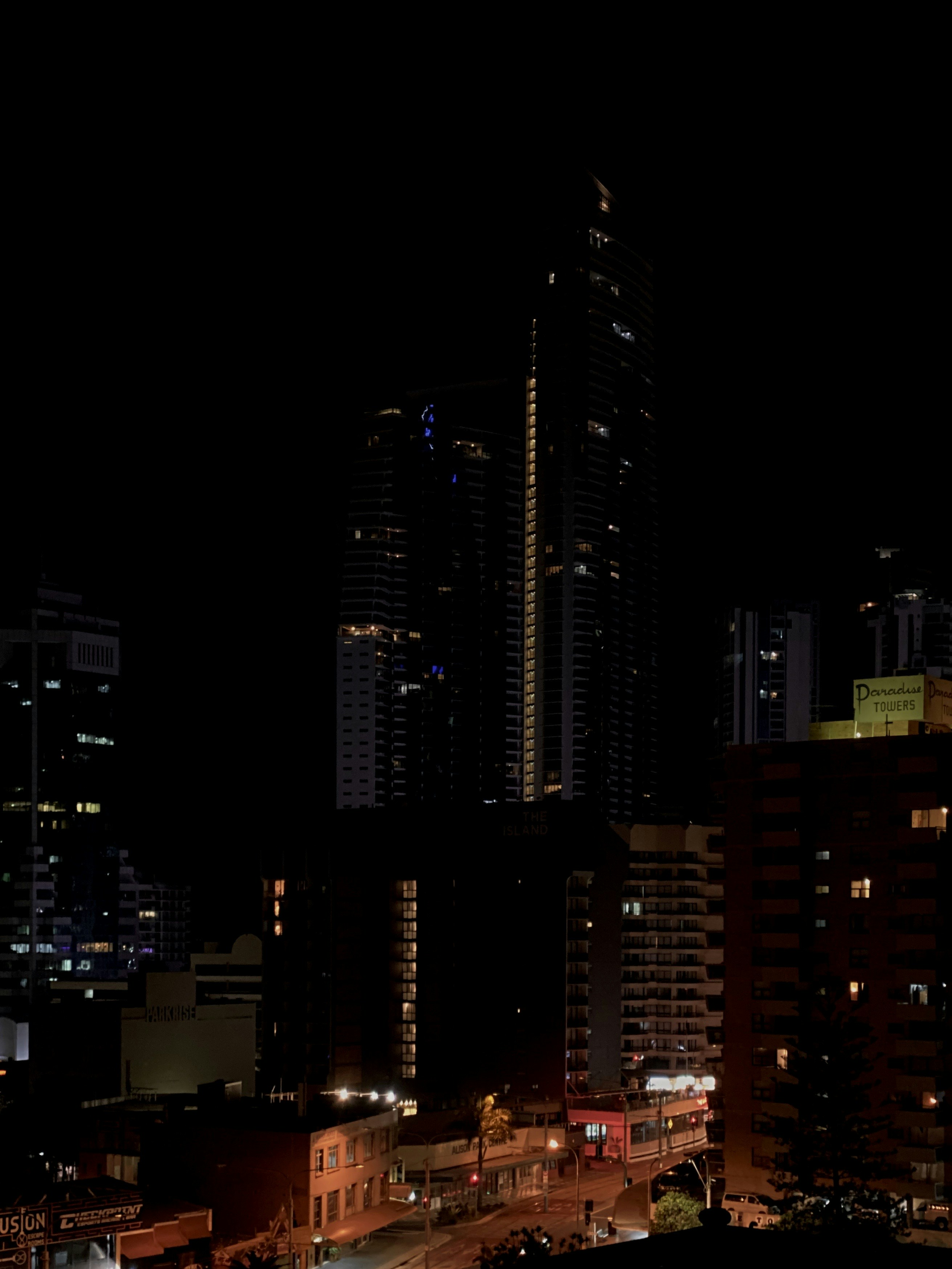 High rise buildings during night time photo – Free Gold coast qld Image ...