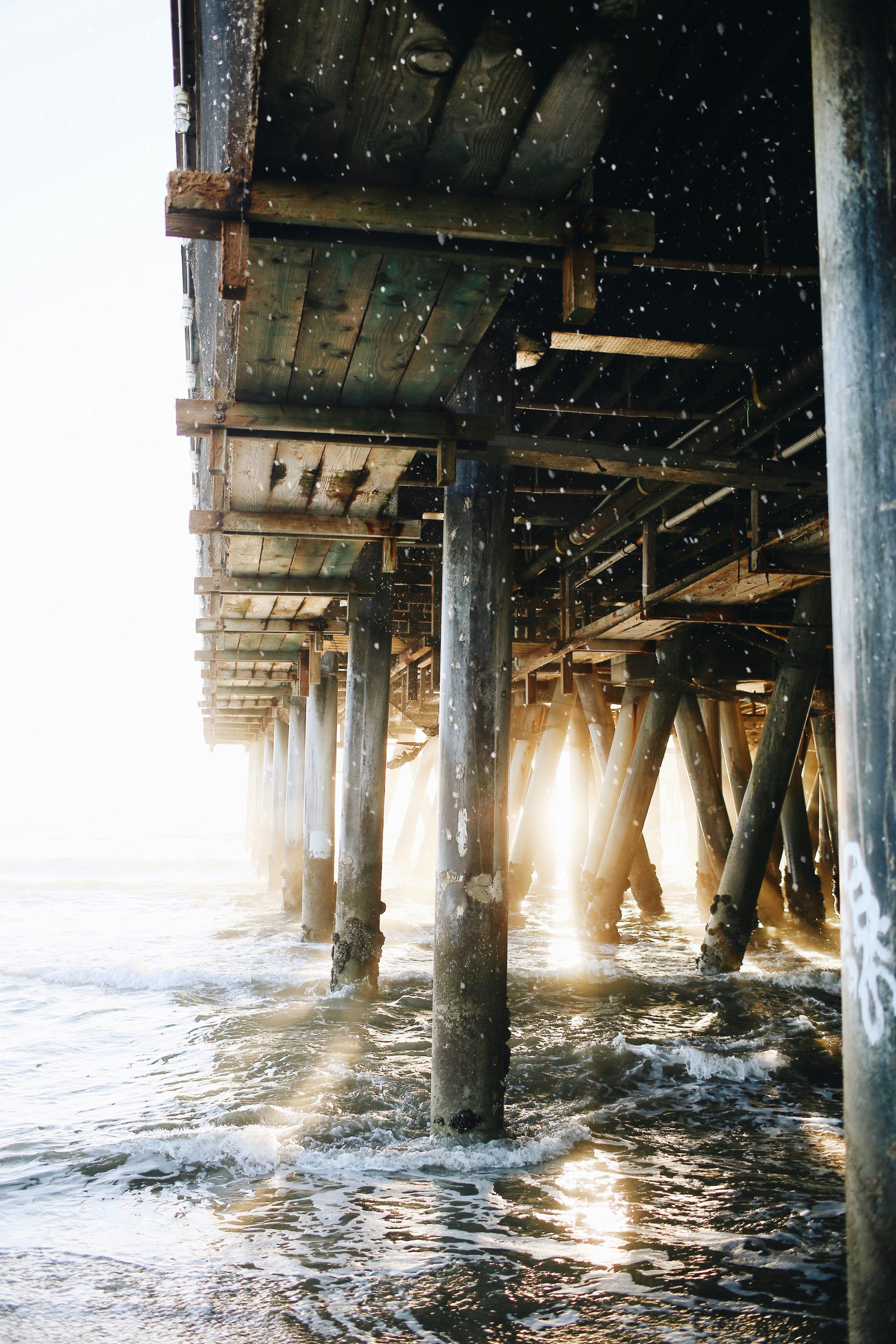 Brown wooden dock on sea during daytime photo – Free Santa maria Image ...