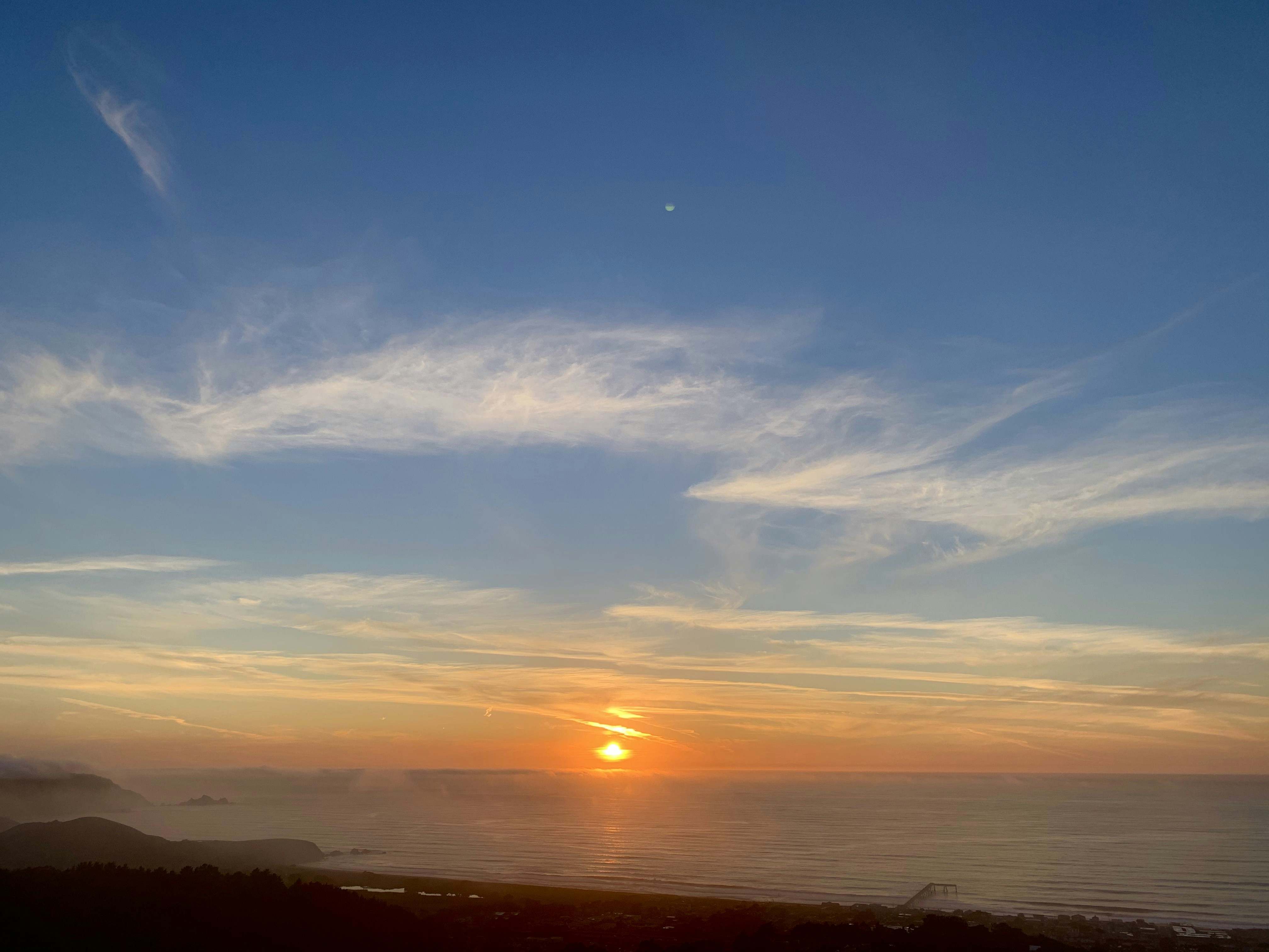 Silhouette of mountain during sunset photo – Free Milagra ridge Image ...