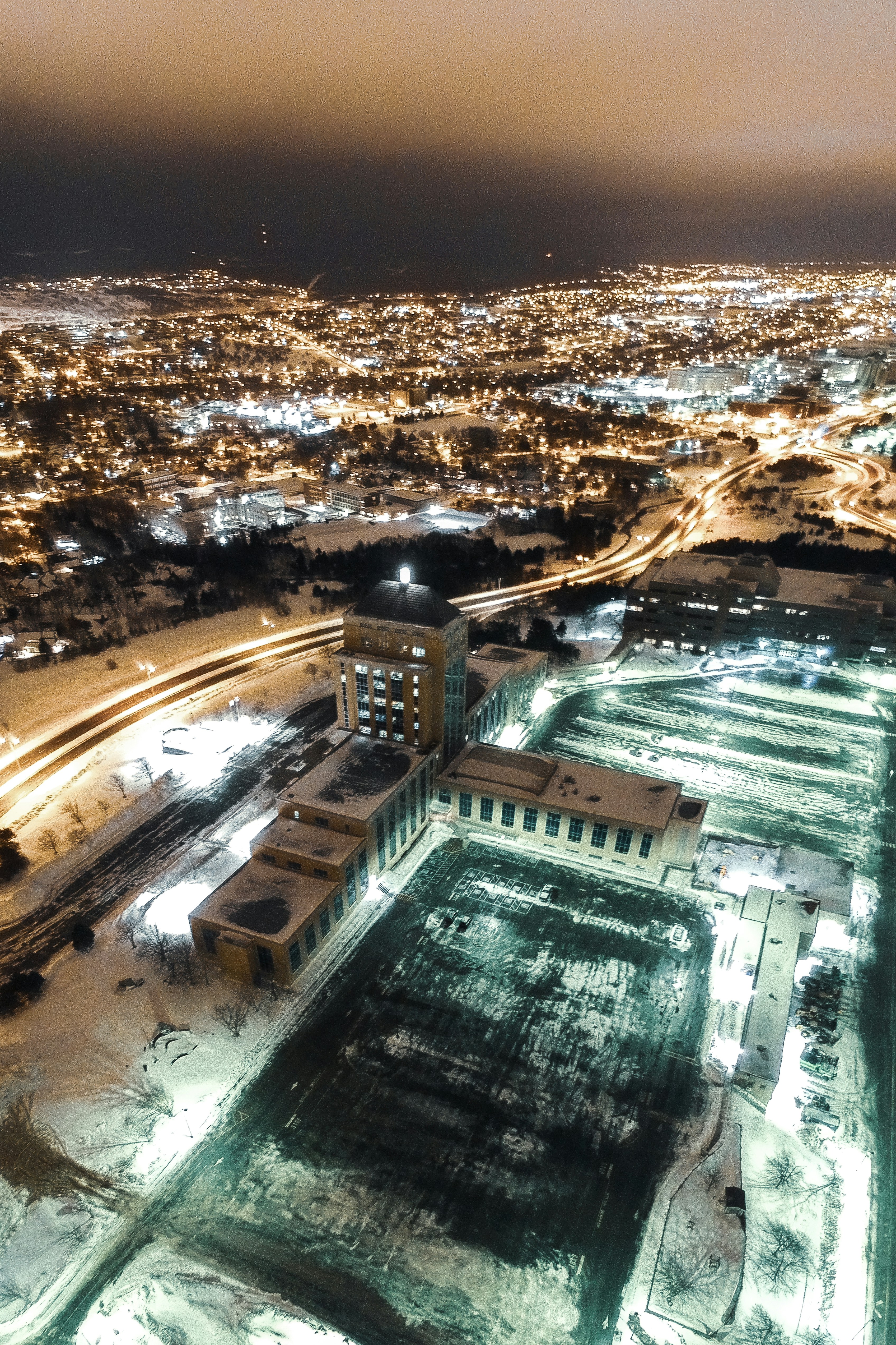 Aerial view of city during night time photo – Free Canada Image on Unsplash