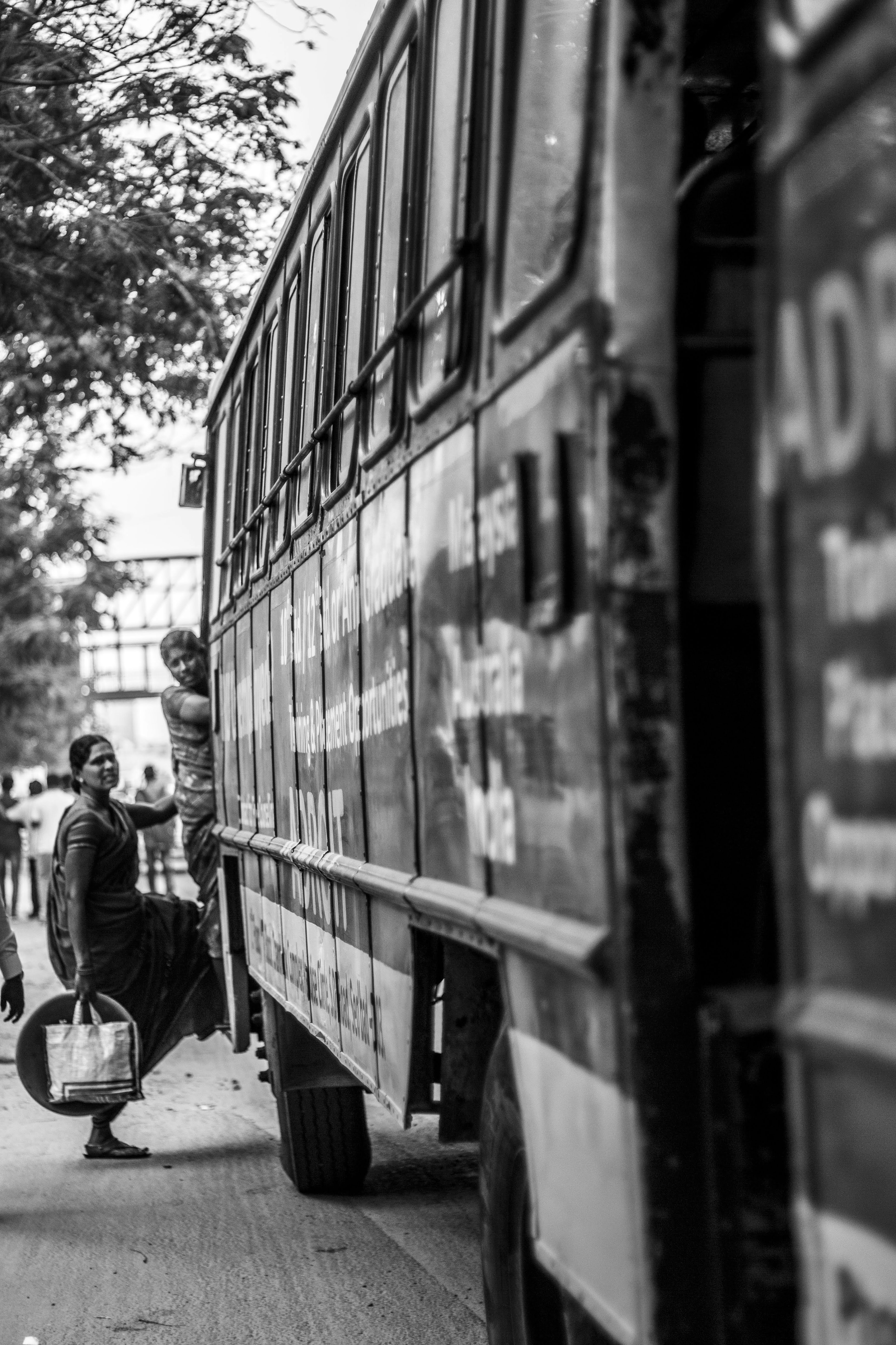 Platform Edge Portrait: A Black-and-White Moment Beside the Train