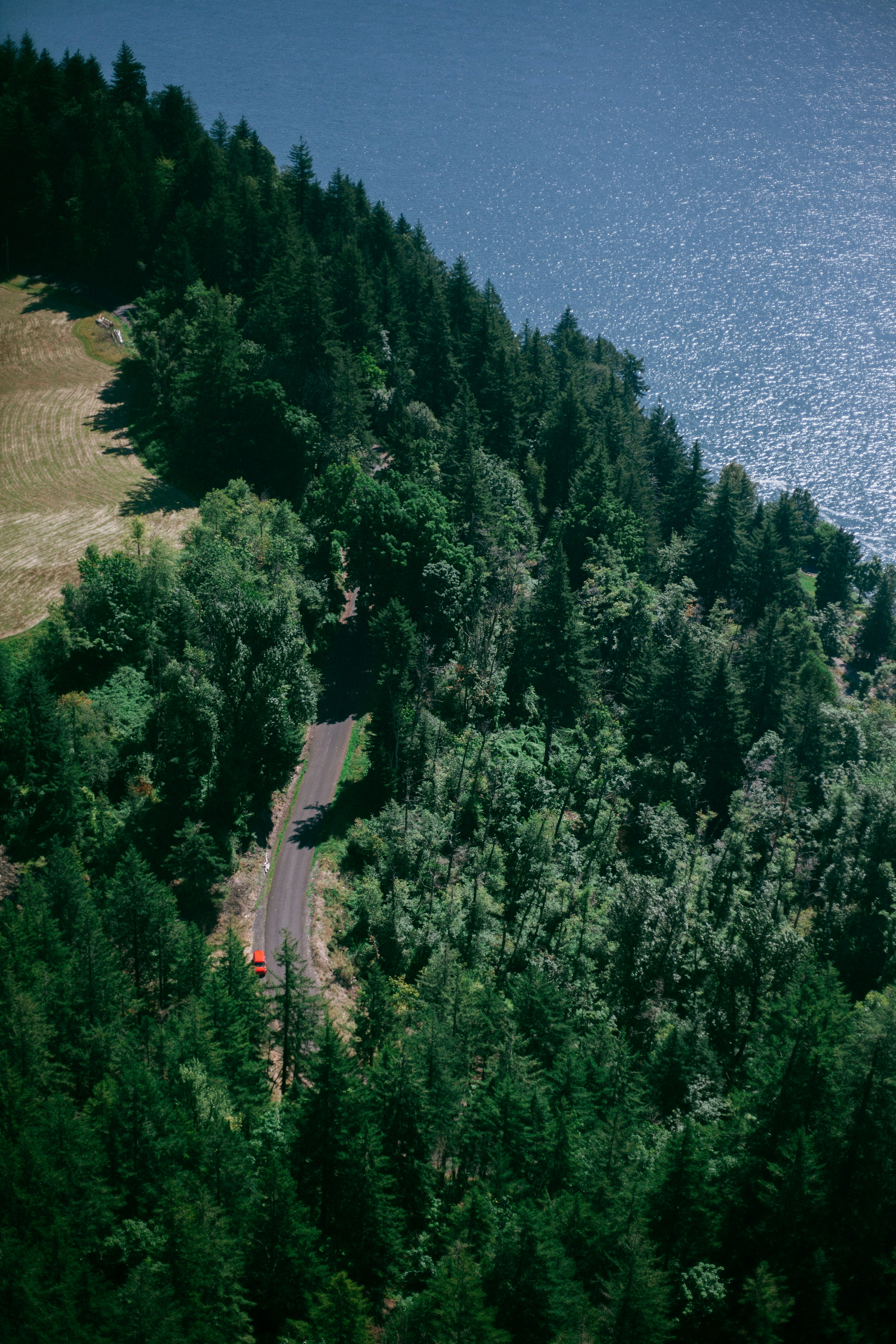 A beautiful view from a lookout along the Columbia River Gorge provided a small glimpse into the life of someone likely enjoying their summer day parked along the river.
