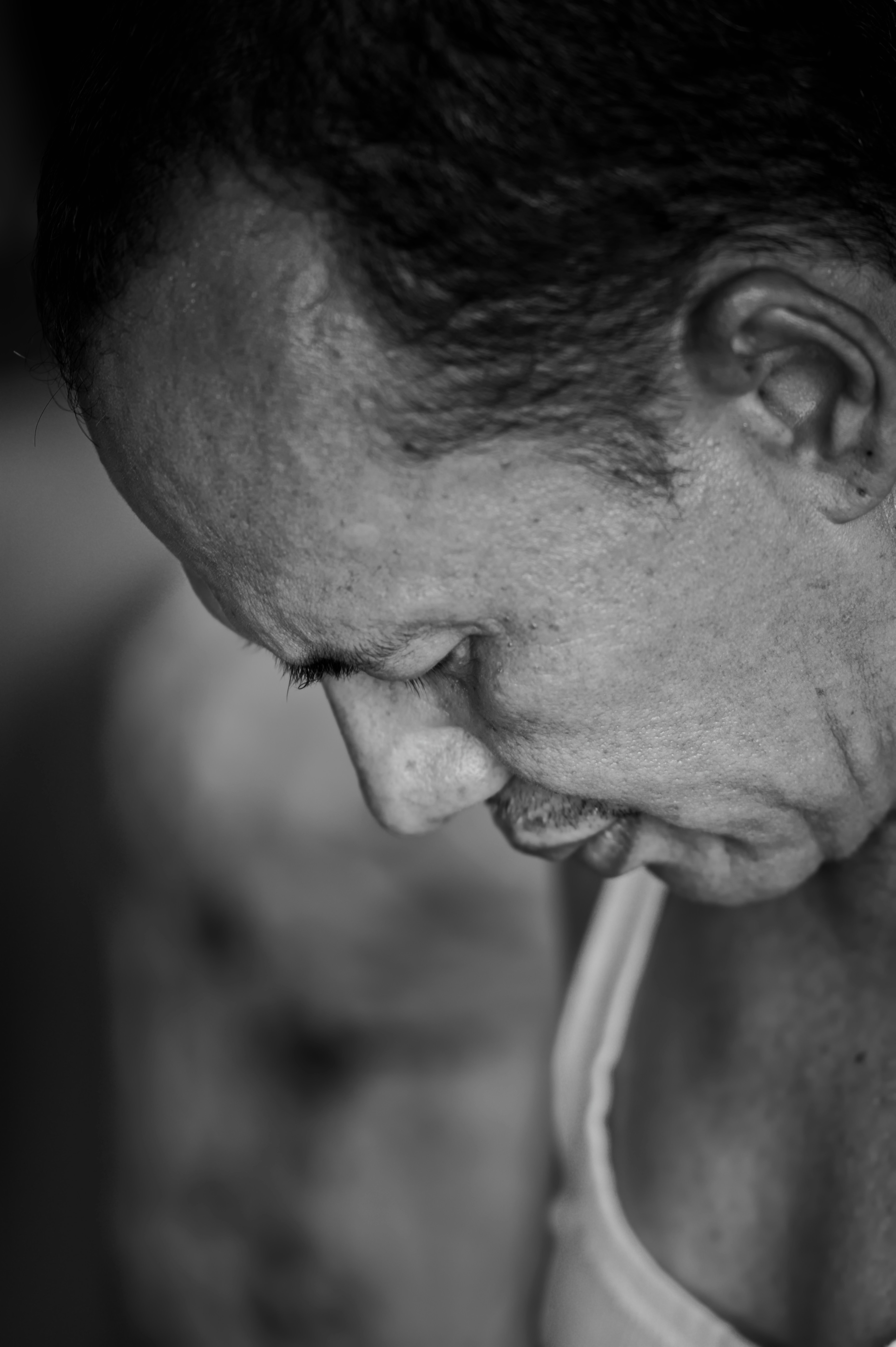 Monochrome Gaze: A Quiet Portrait in Soft Focus