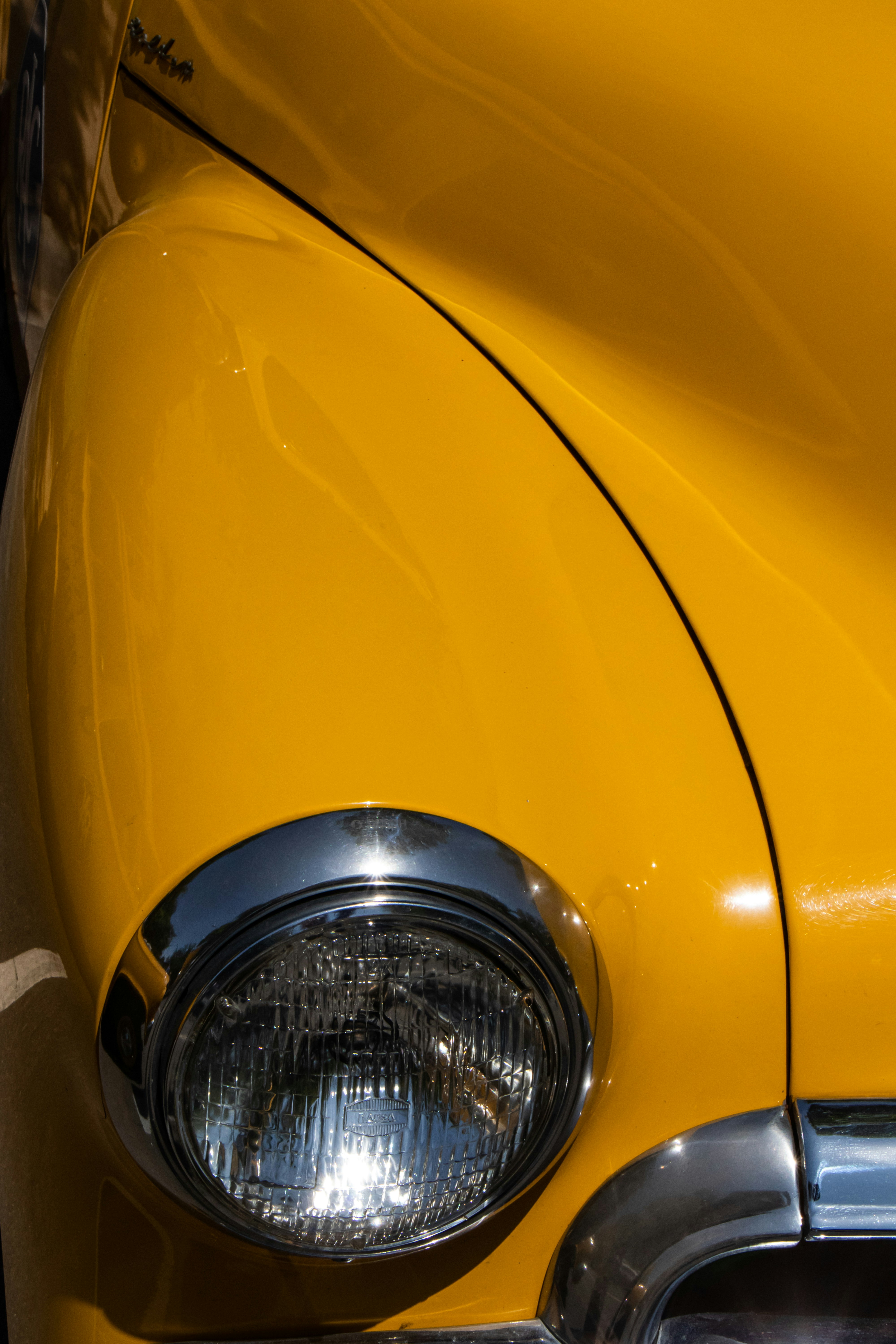 A close up of the front end of a yellow car photo – Free Melbourne vic ...