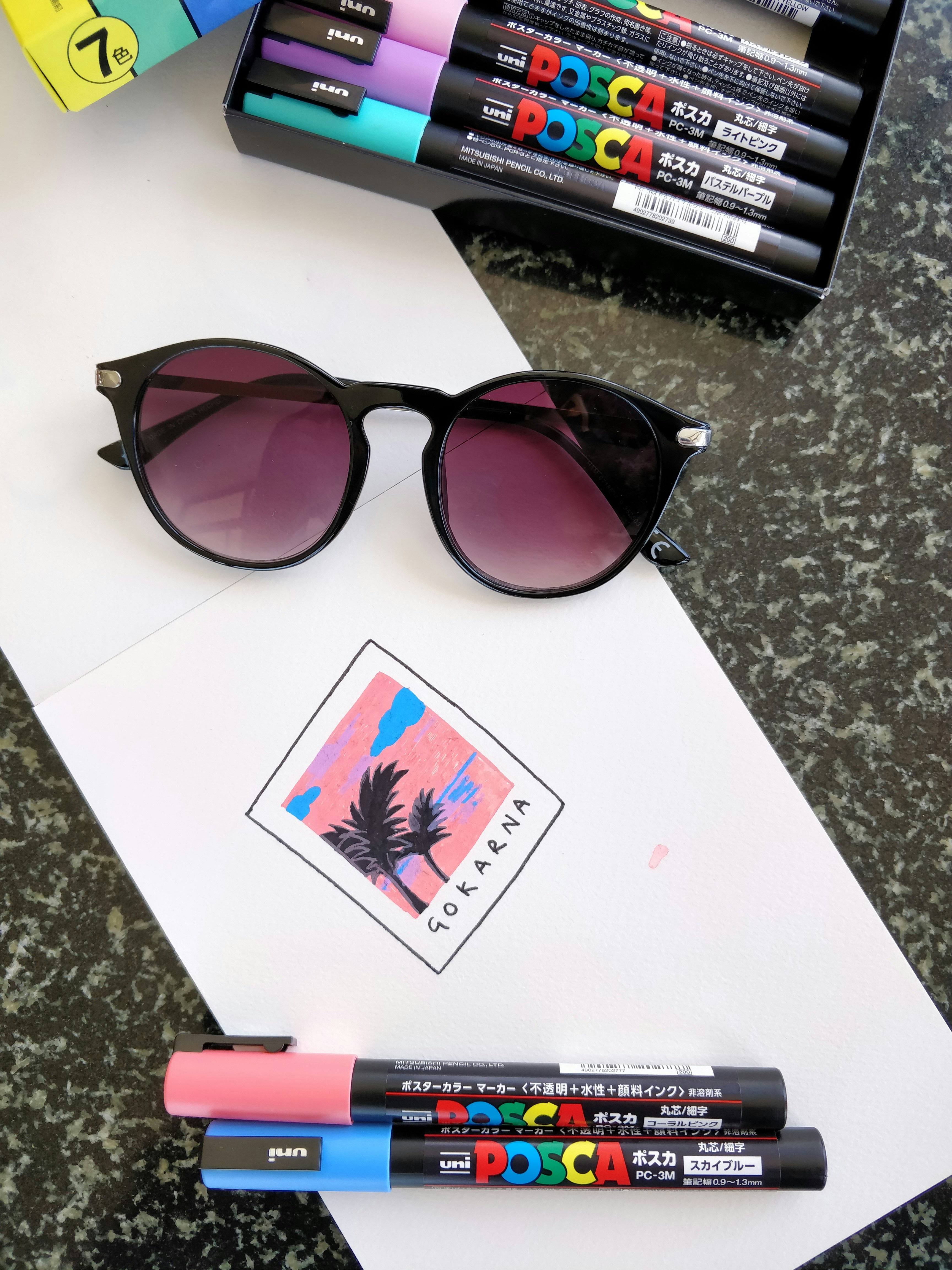 Creative Vibes: Sunglasses and Posca Palette