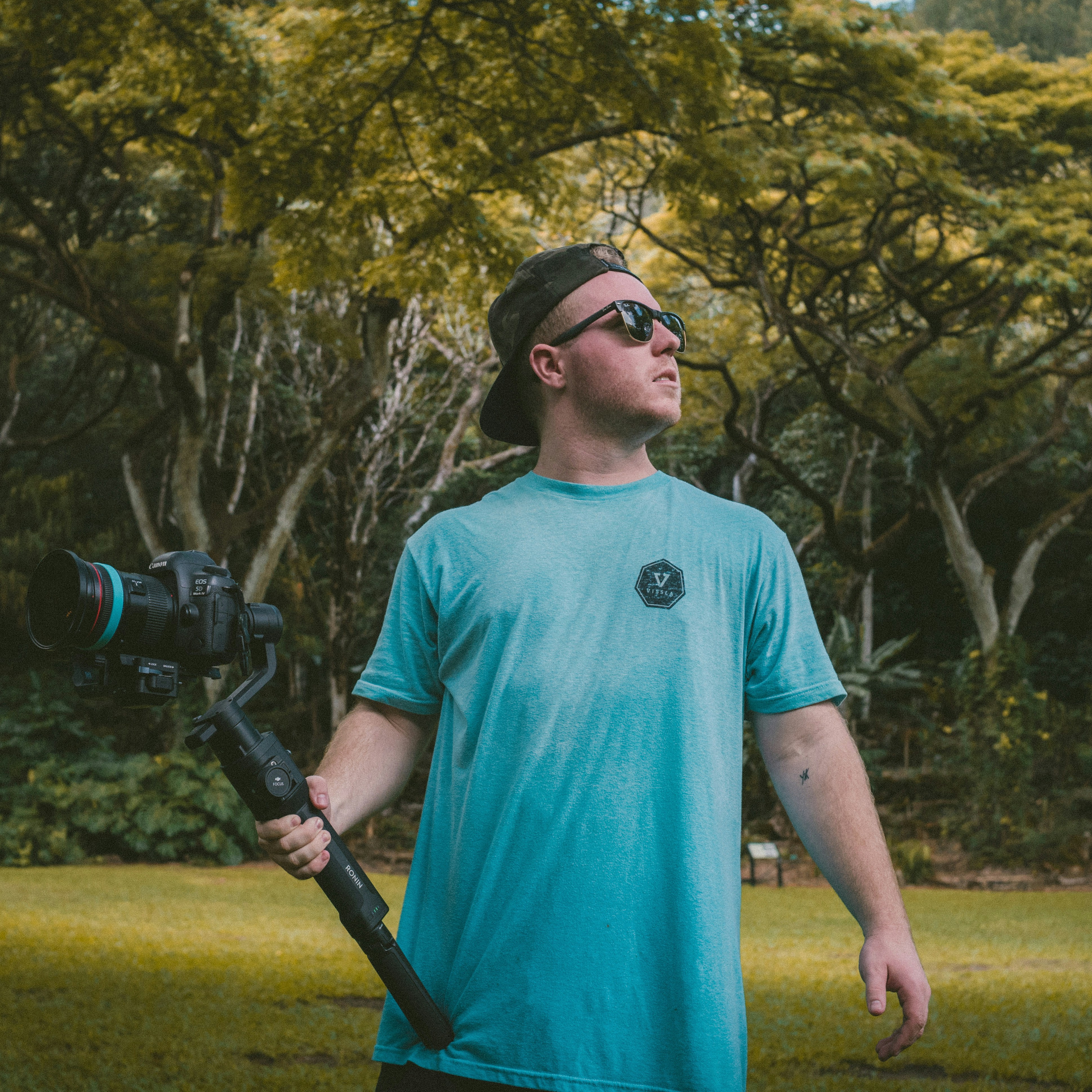 Portrait in the Park: A Vlogger's Stance with Gear Solidarity