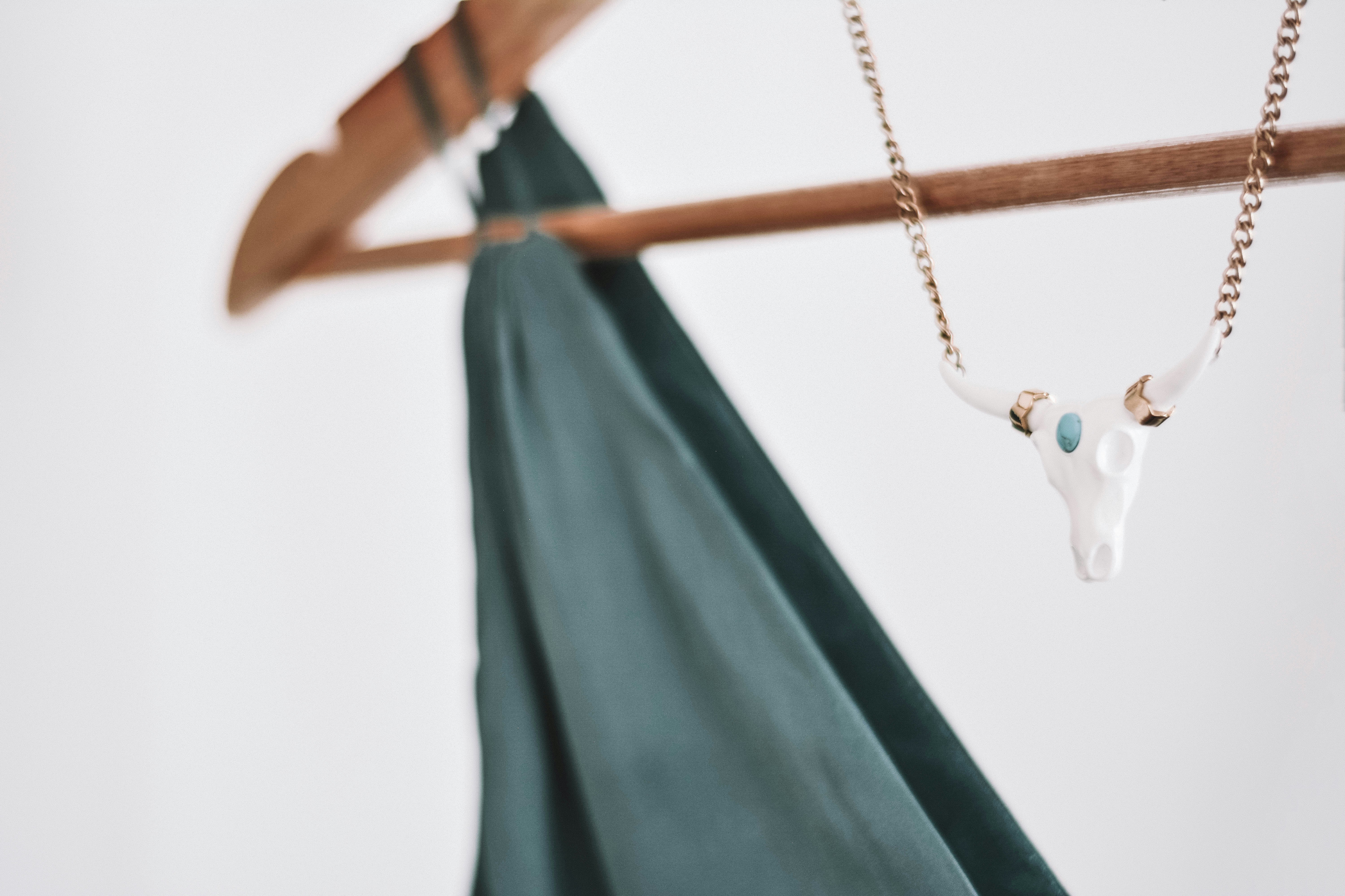 Bull necklace and a dress