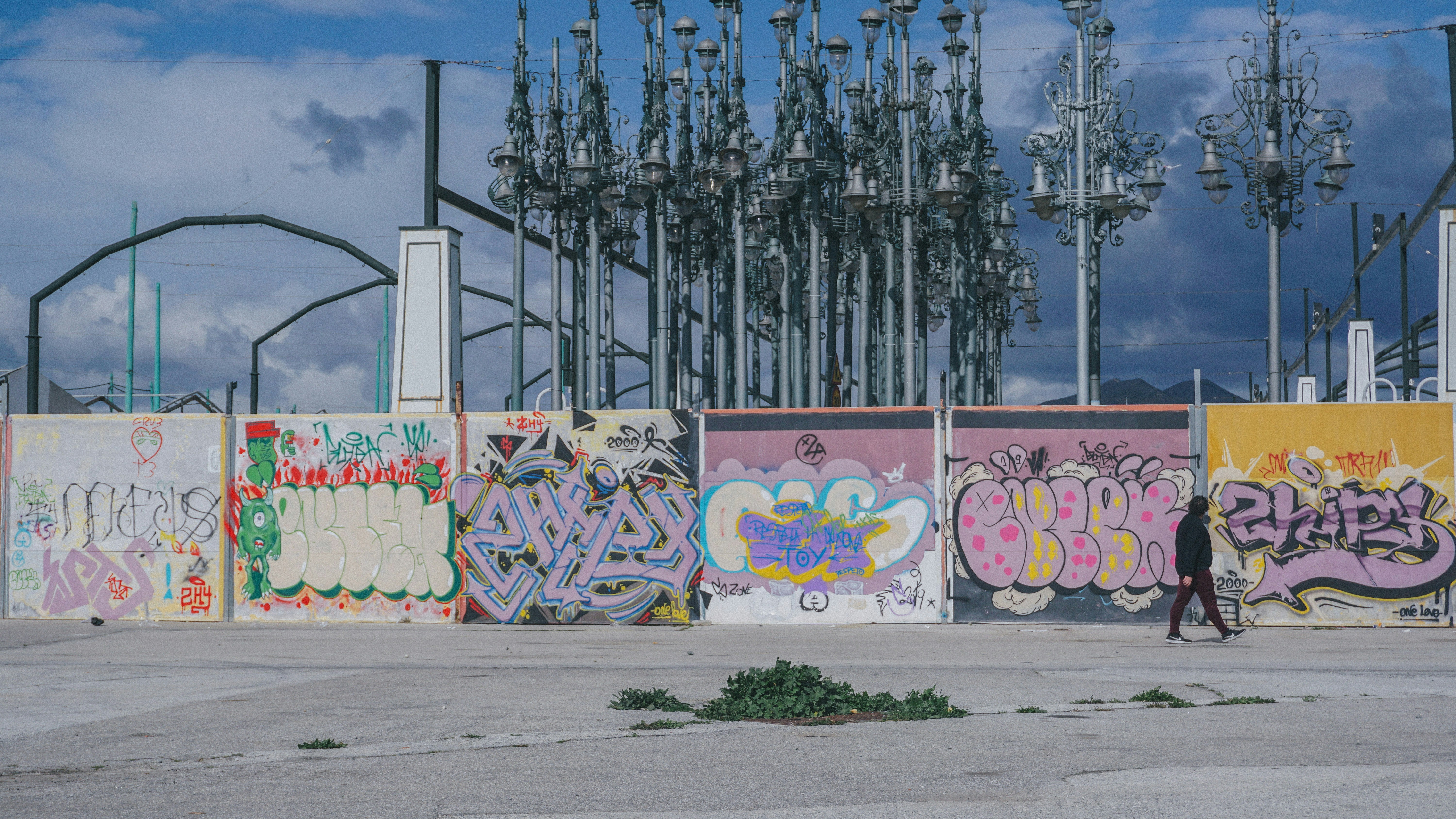 Graffiti Corridor: A Quiet Walk by Colorful Panels