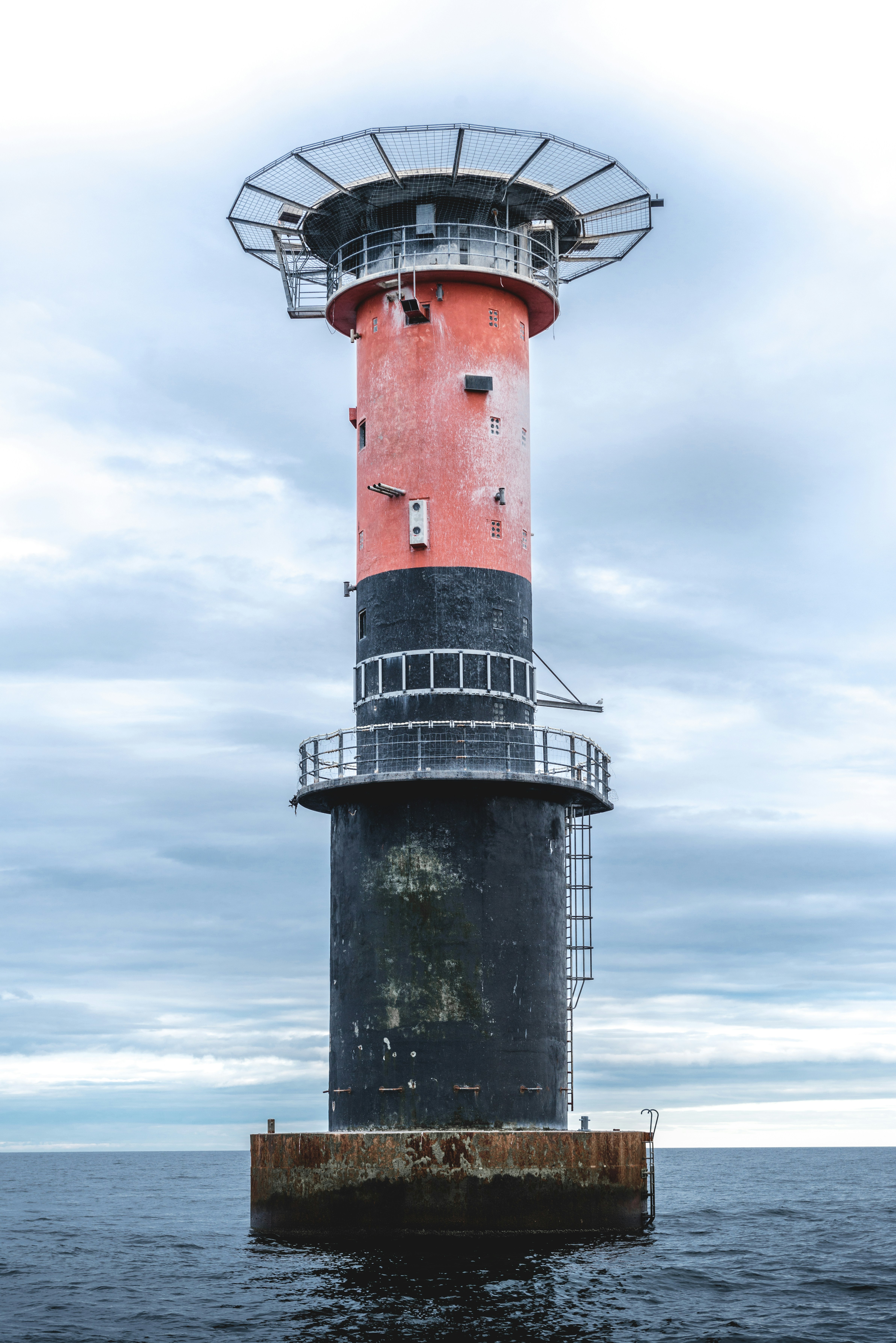 Red and black lighthouse under blue sky photo – Free Architecture Image ...