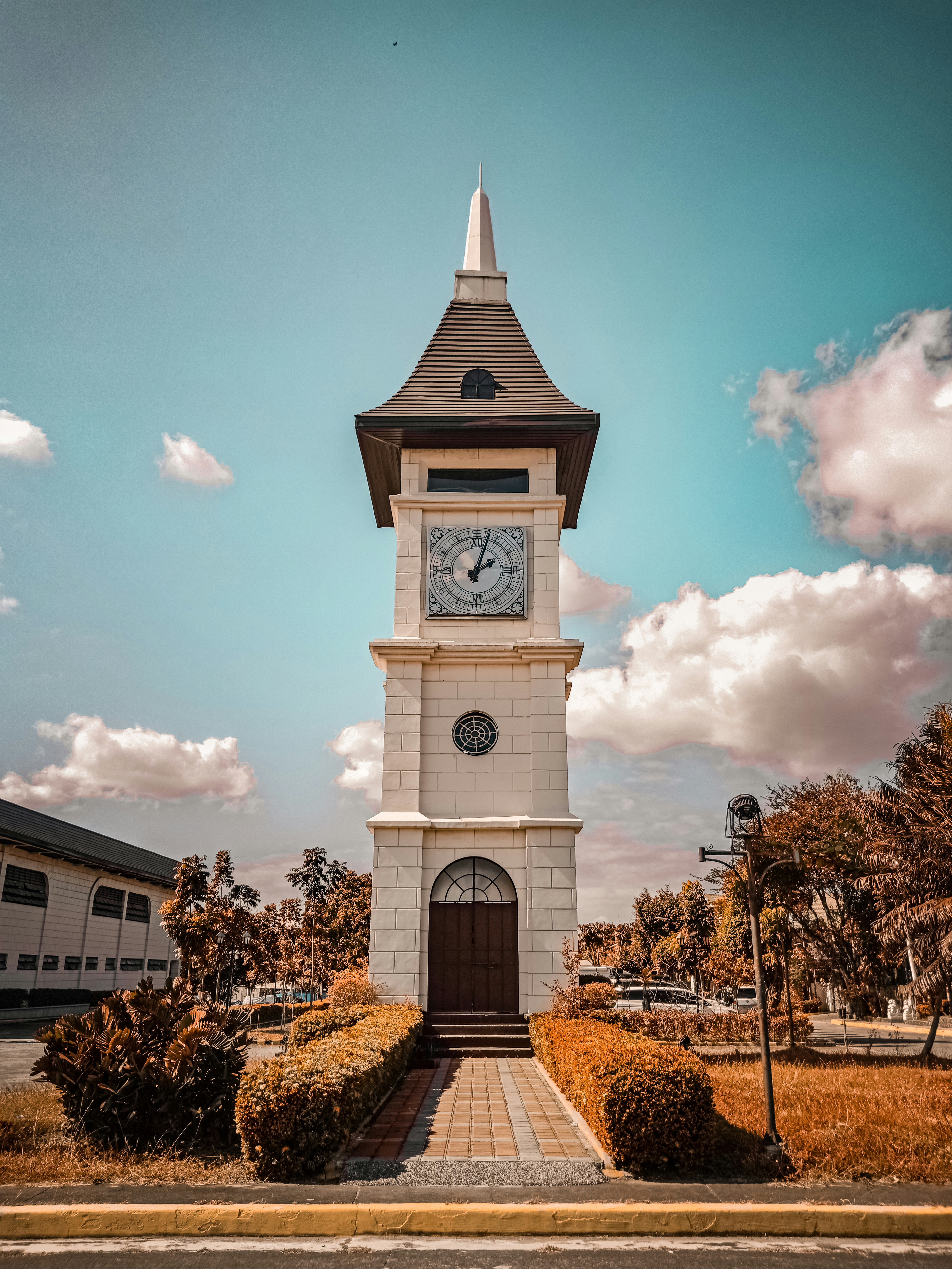 Timeless Clocktower in a Sunlit Town