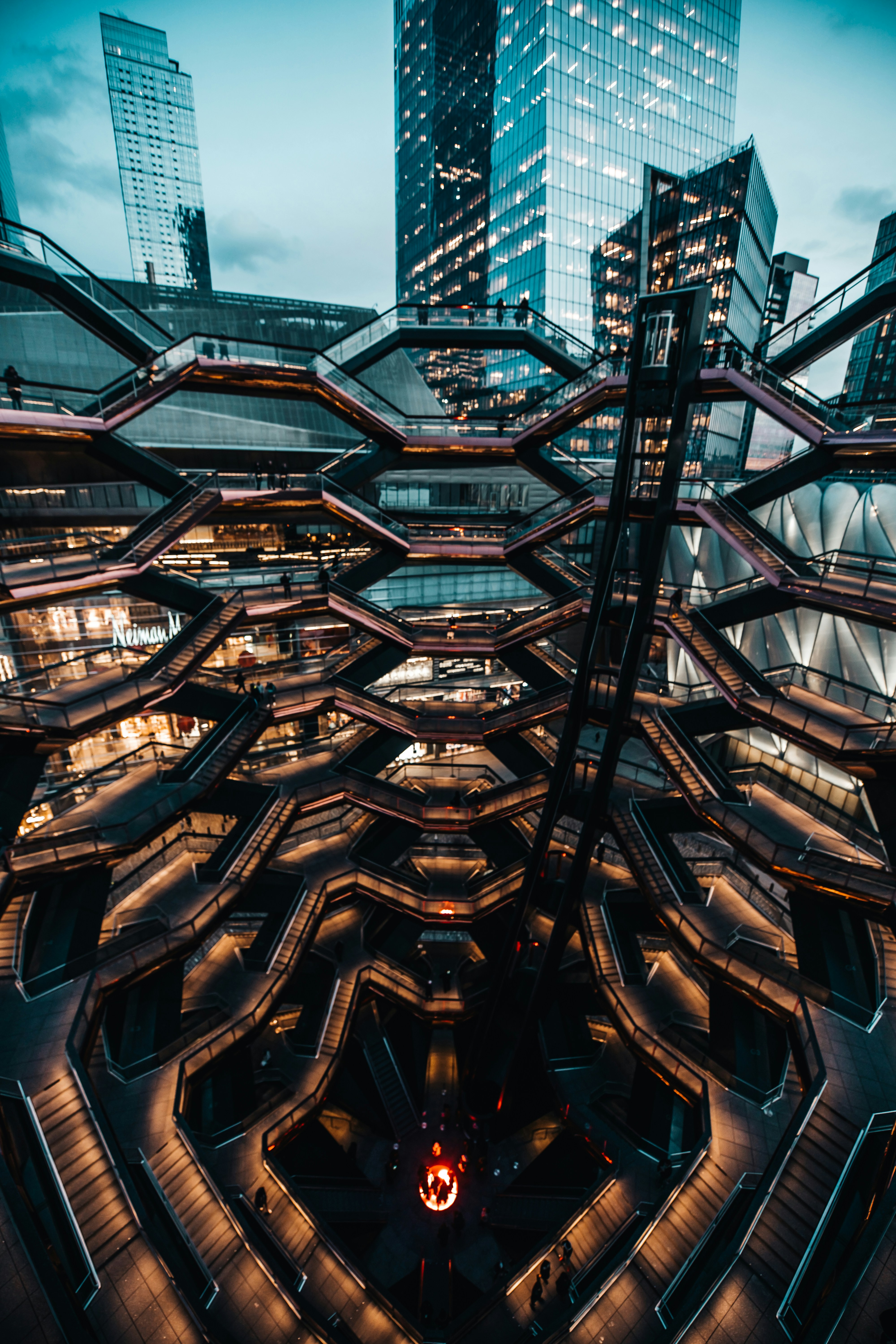 Crisscrossed Steel: A Nighttime Descent Through The Vessel