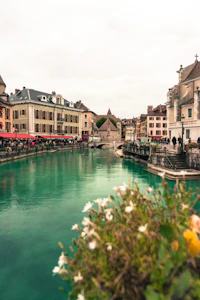 Pastel Canalfront in a Swiss-like Town