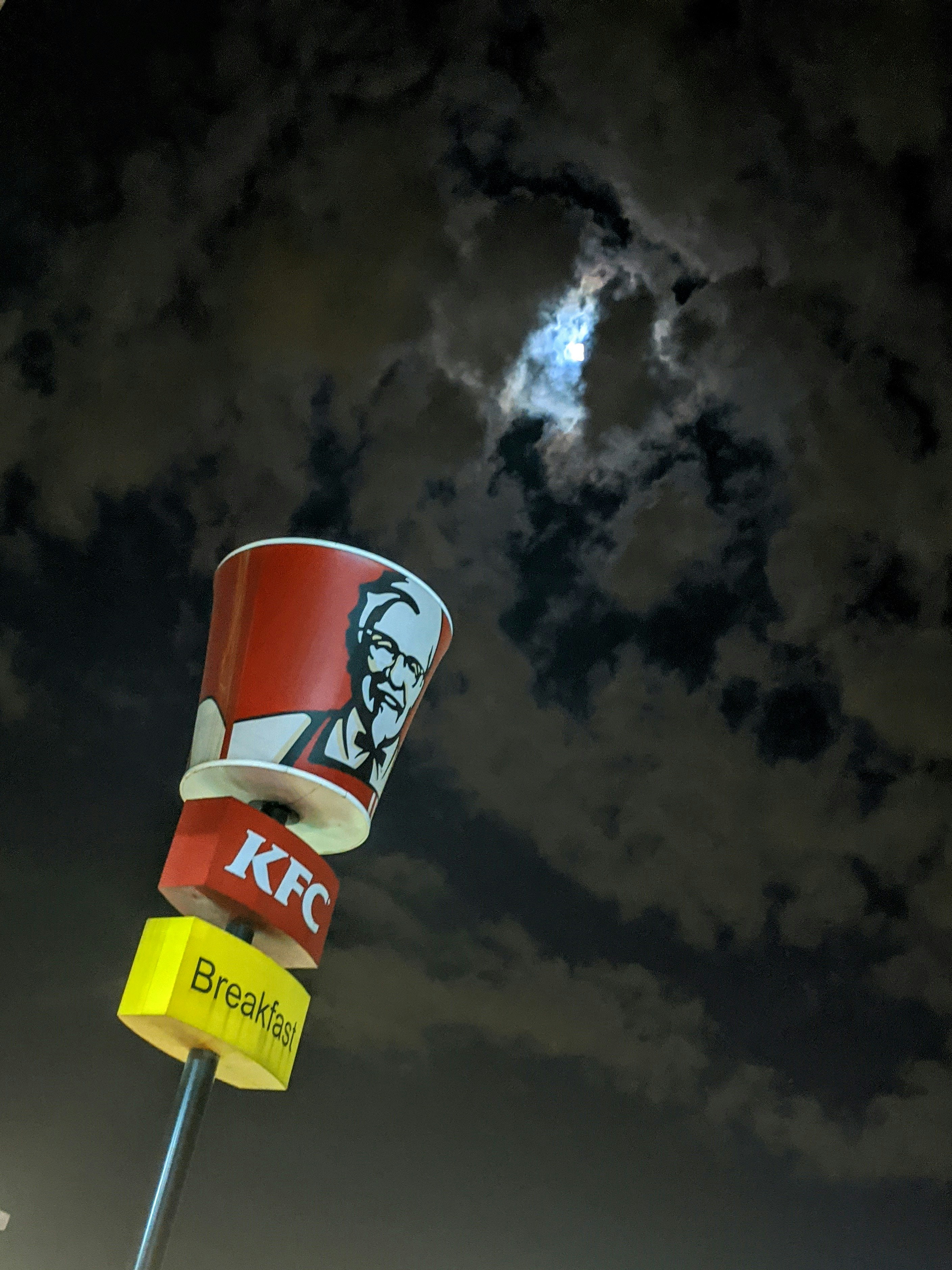 Moonlit Sky Over Fast Food Icon