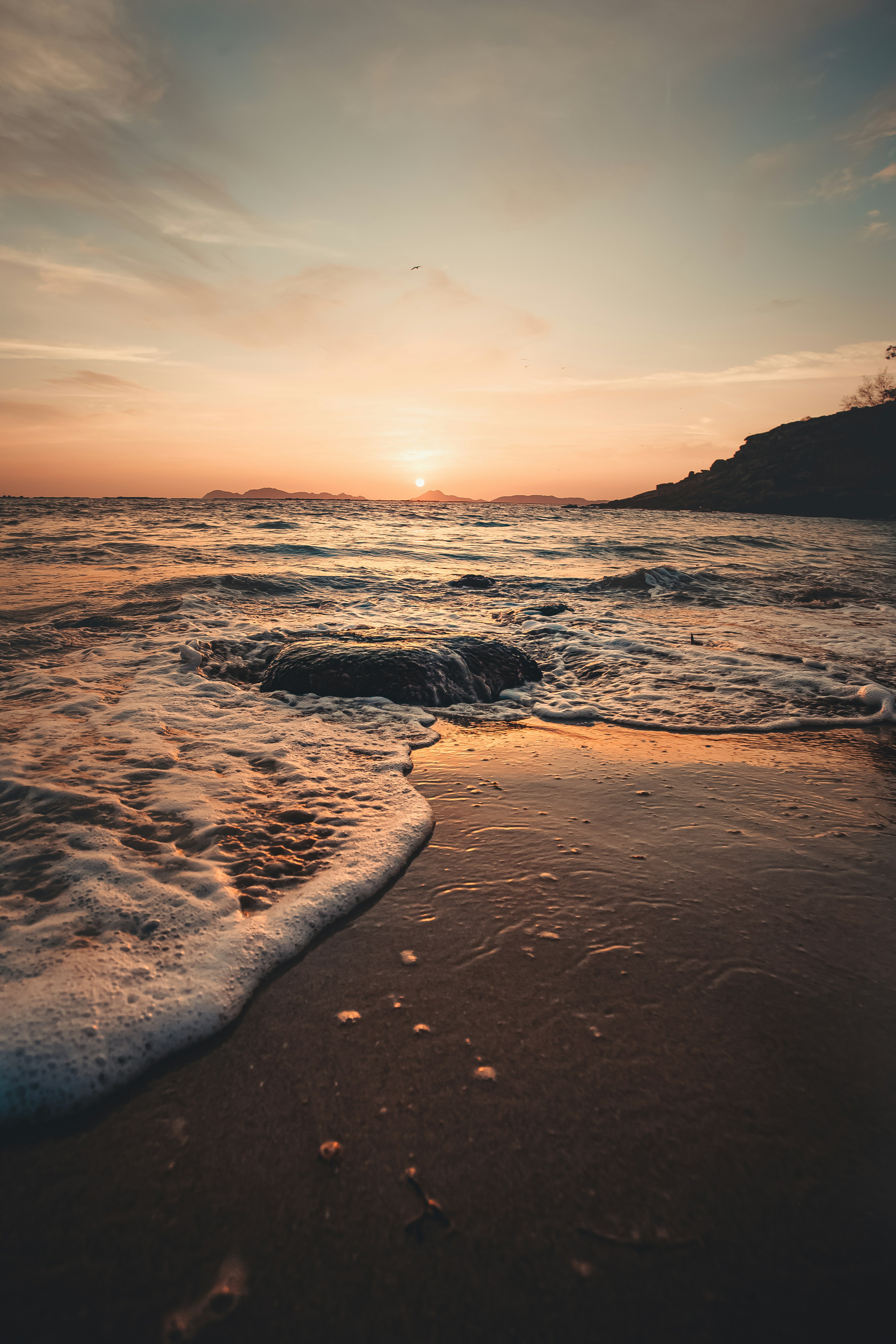 Sunset Ocean Waves Nature