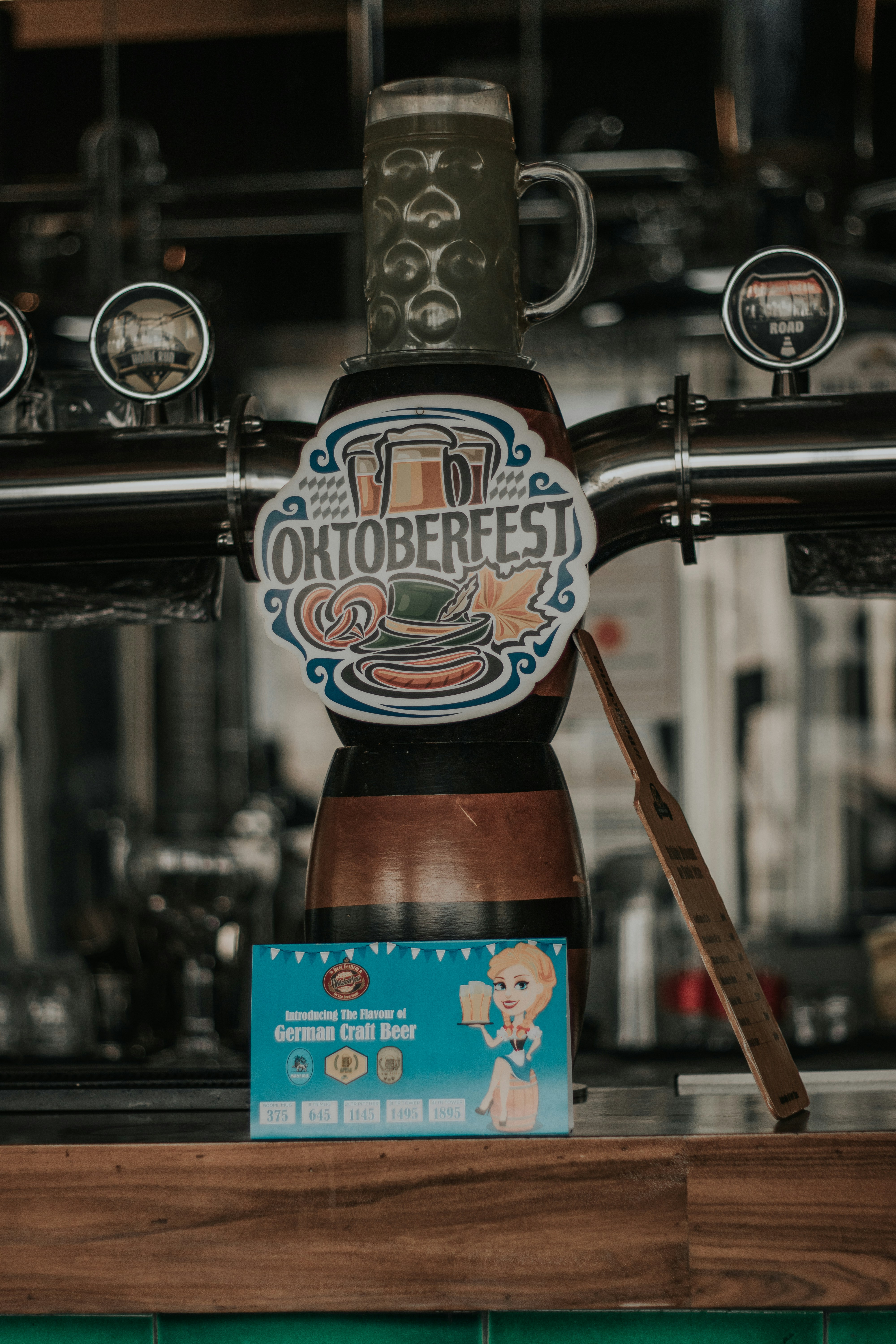 Oktoberfest Tap Handle with Glass Mug Crest
