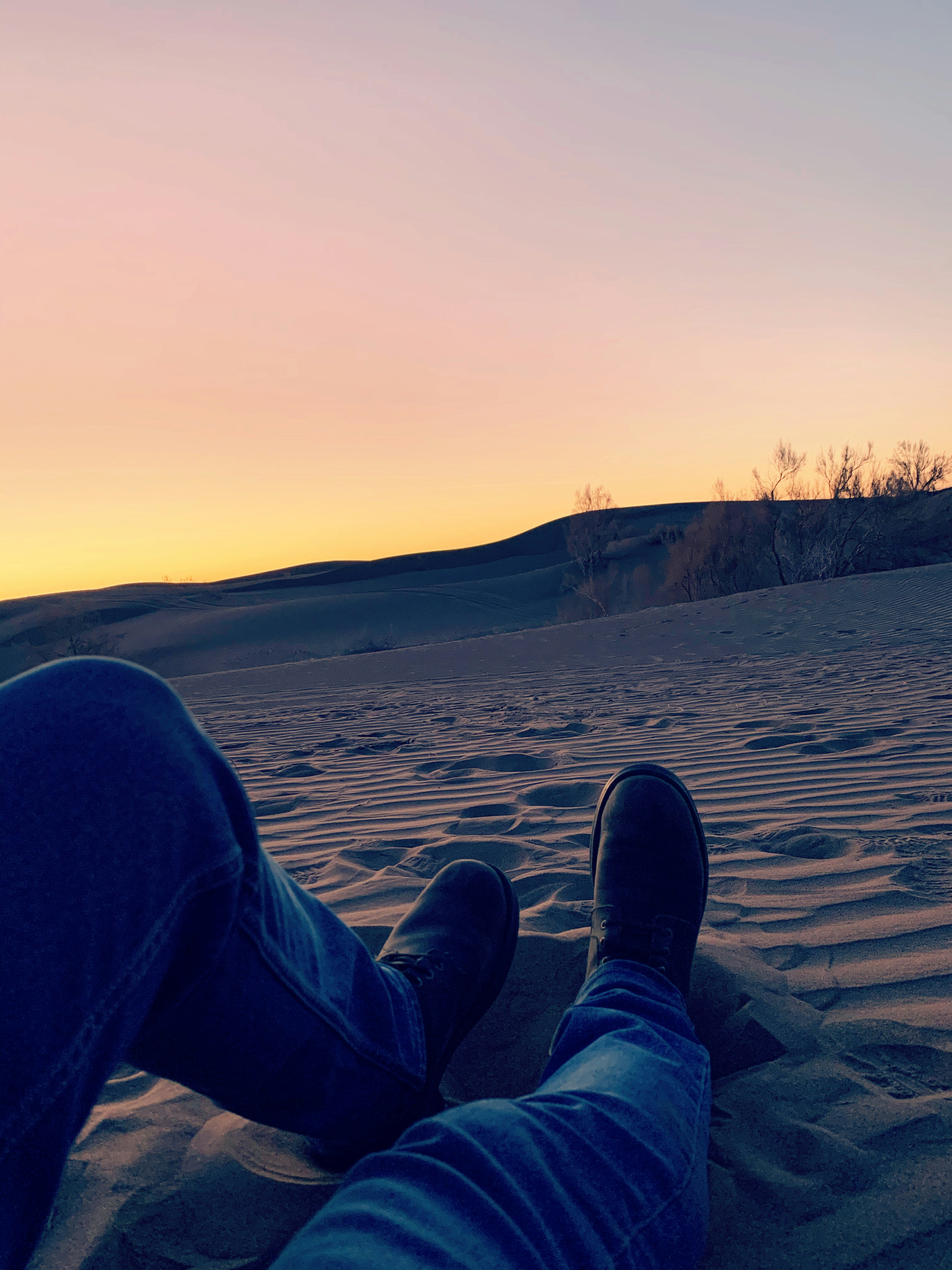Boots on Velvet Sand at Dusk: A Desert Pause
