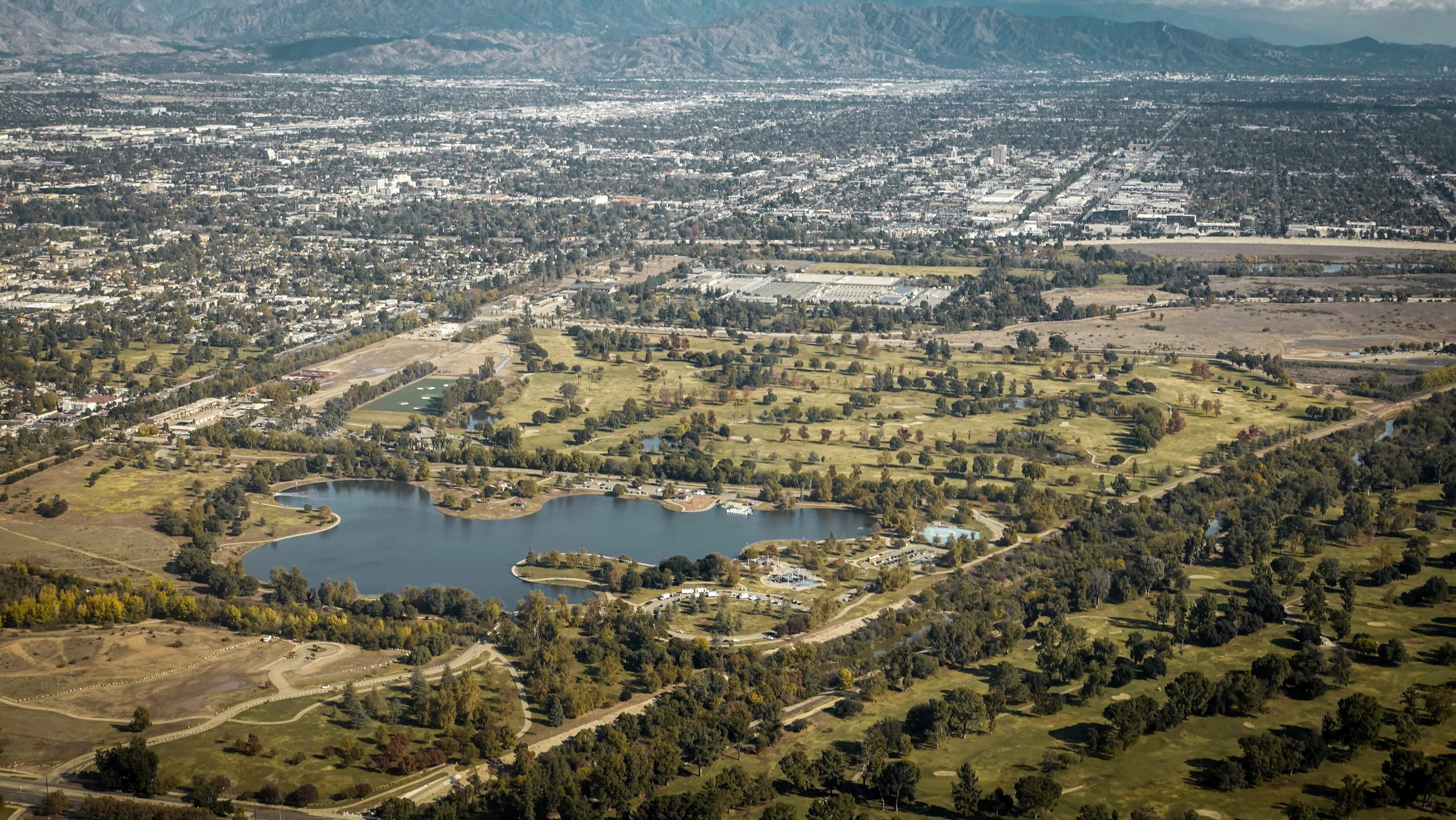 Aerial view of city near lake during daytime photo – Free Los angeles ...