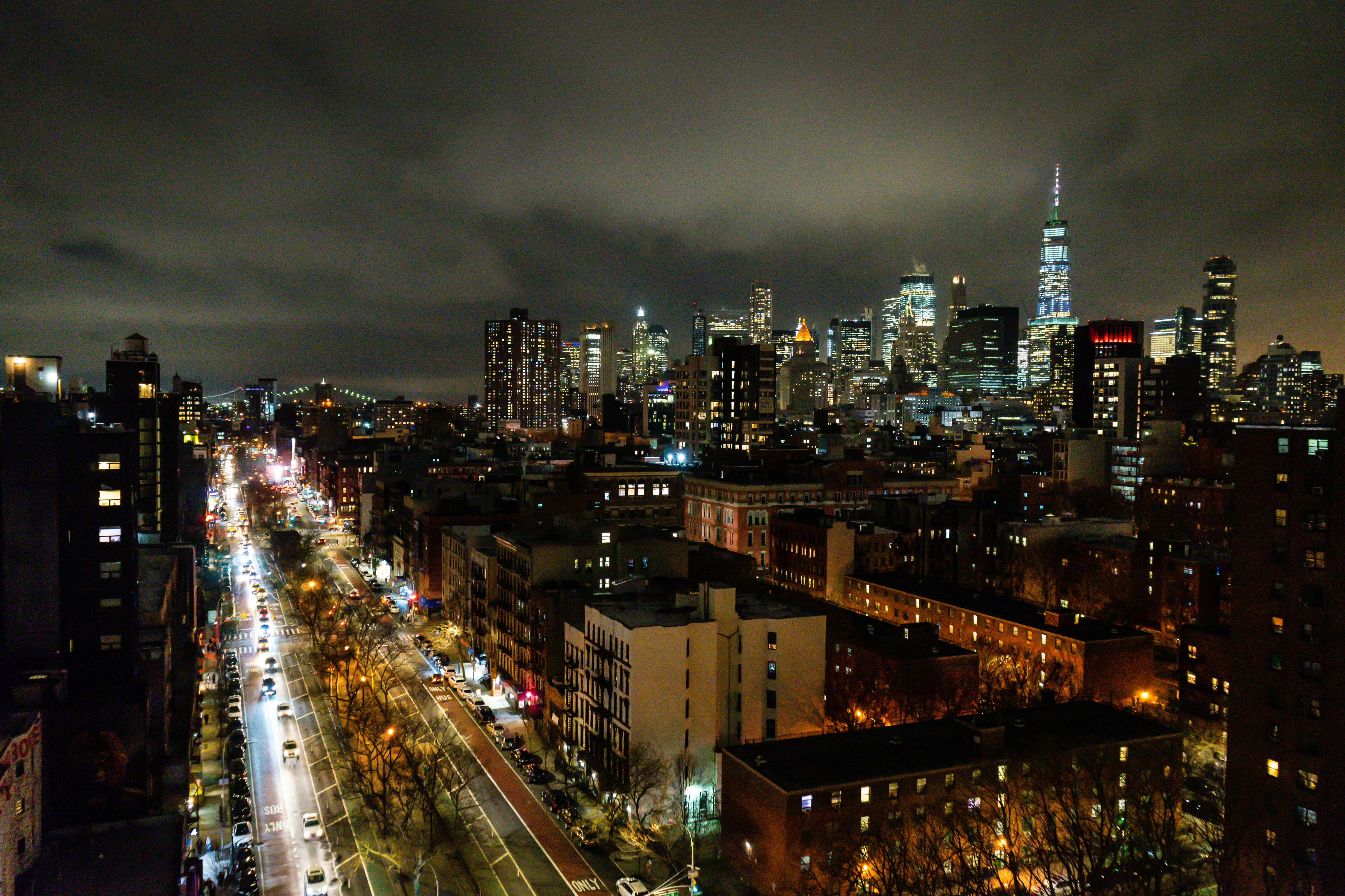 City with high rise buildings during night time photo – Free New york ...