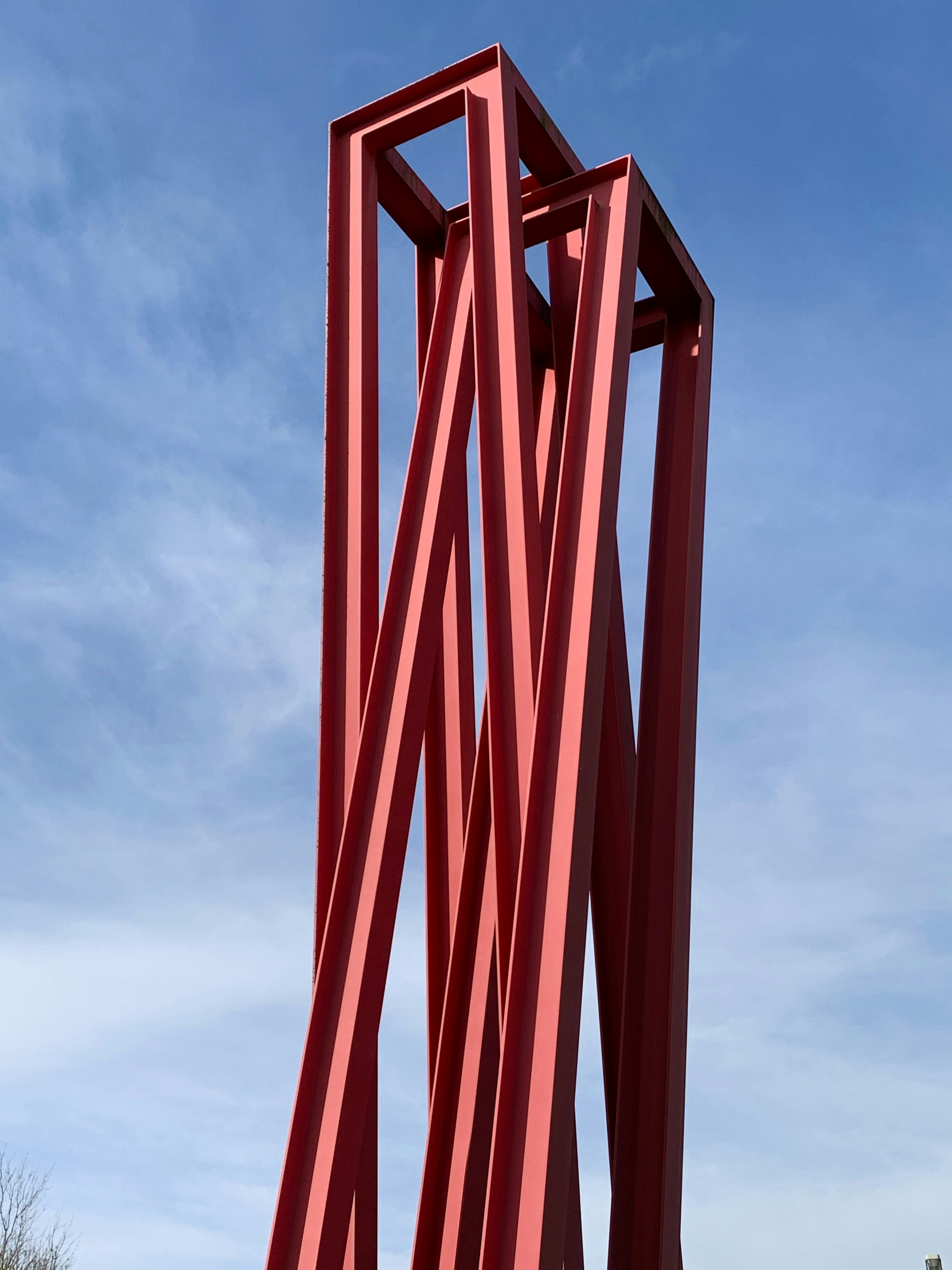 Red metal frame under blue sky during daytime photo – Free Outdoors ...